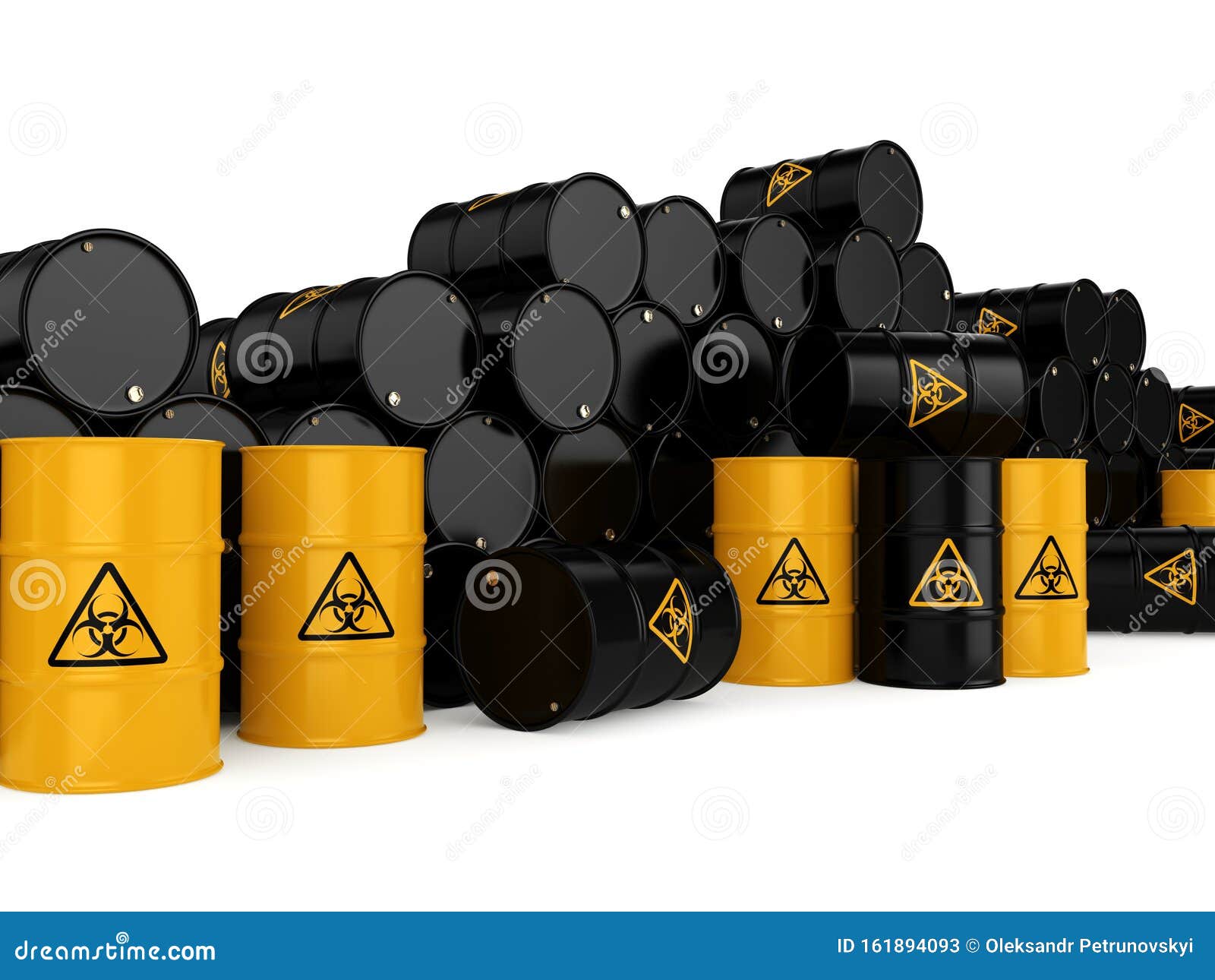 3D Rendering Biohazard Barrels Stock Illustration - Illustration of ...