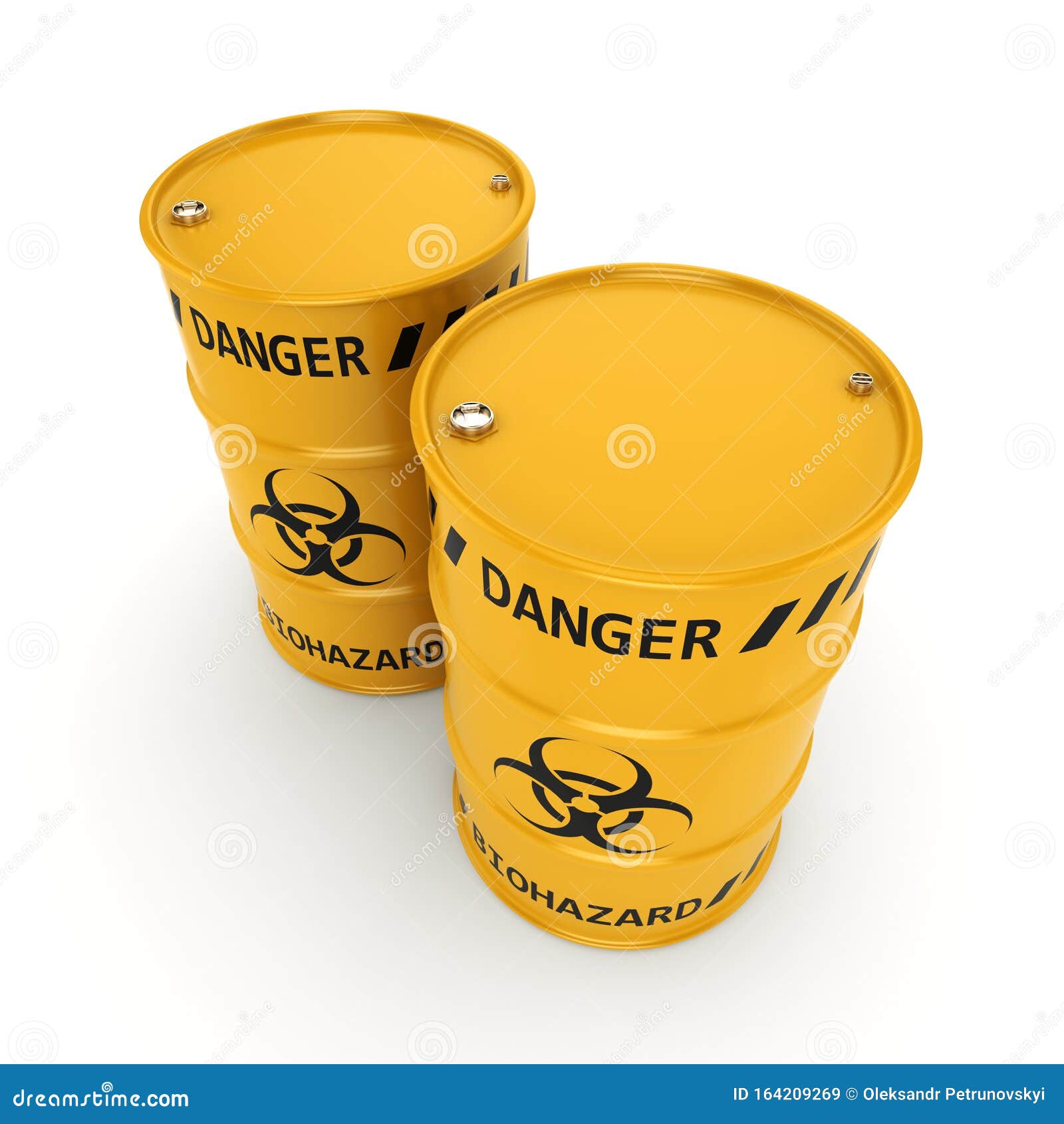 3D Rendering Biohazard Barrels Stock Illustration - Illustration of ...