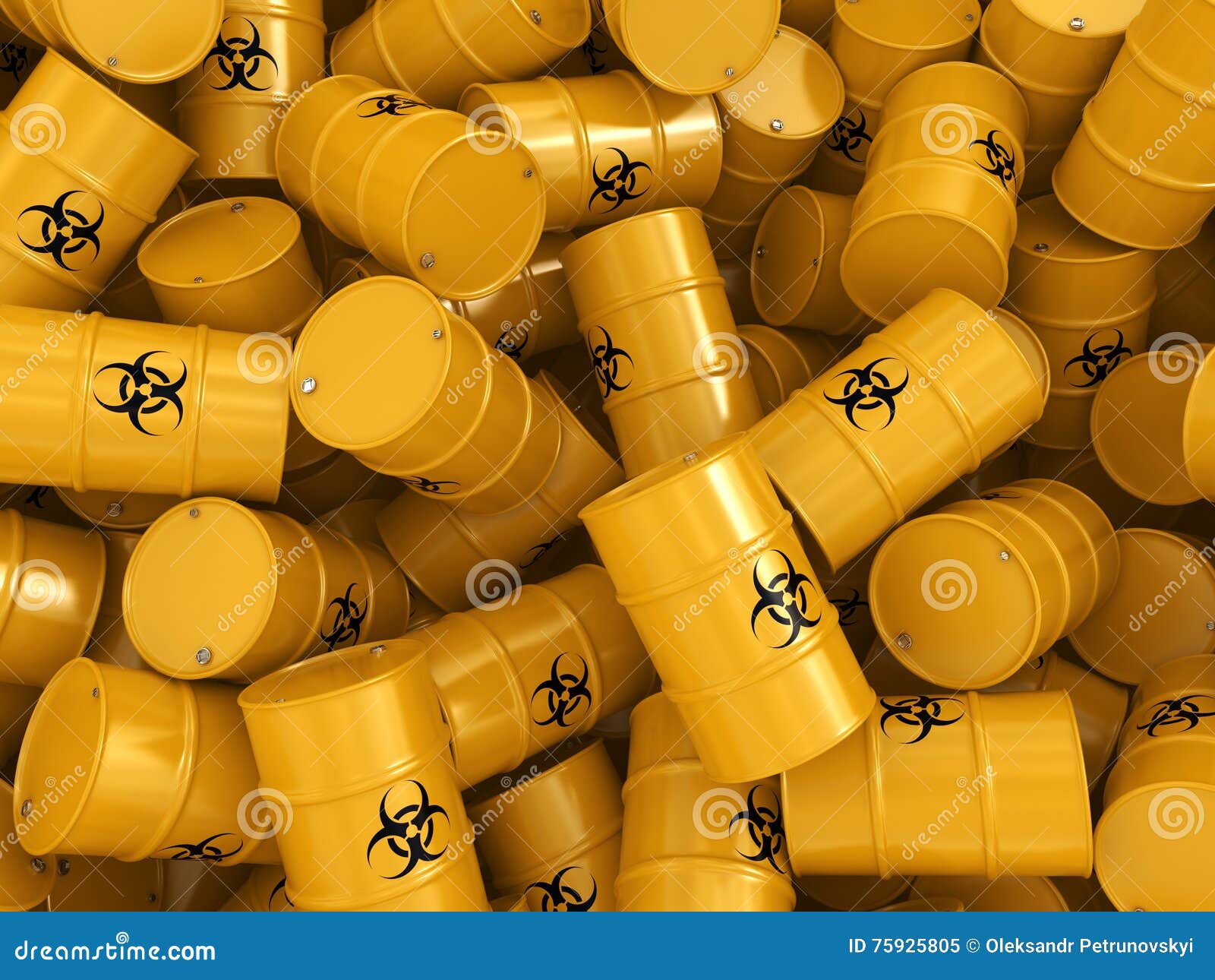3D Rendering Biohazard Barrels Stock Illustration - Illustration of ...