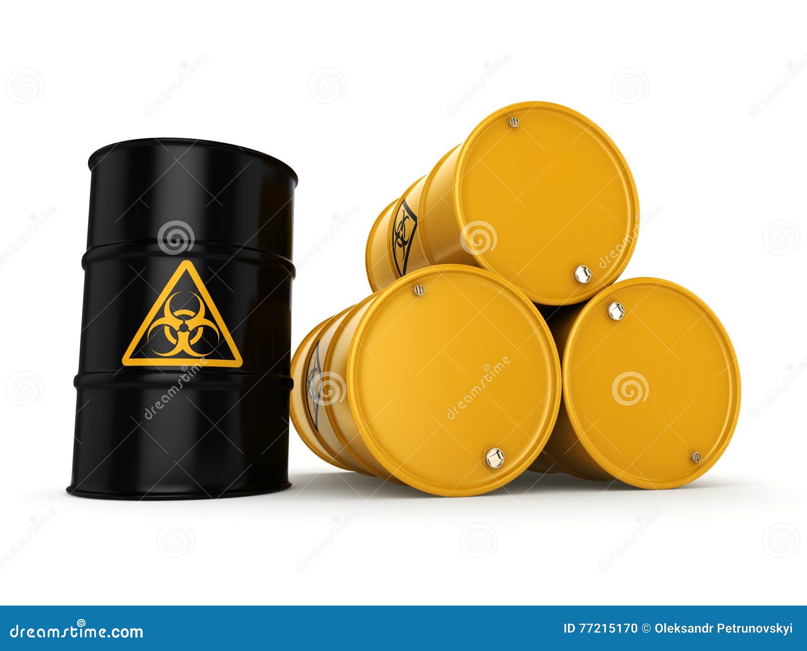 3D Rendering Biohazard Barrels Stock Illustration - Illustration of ...