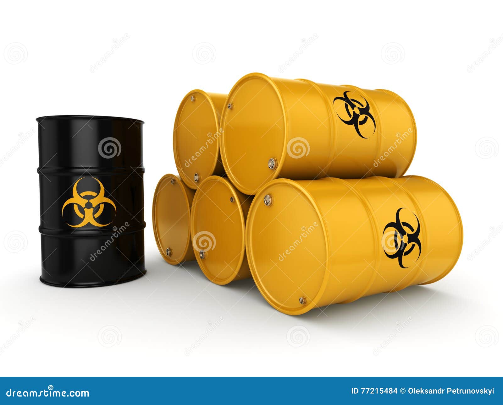 3D Rendering Biohazard Barrels Stock Illustration - Illustration of ...