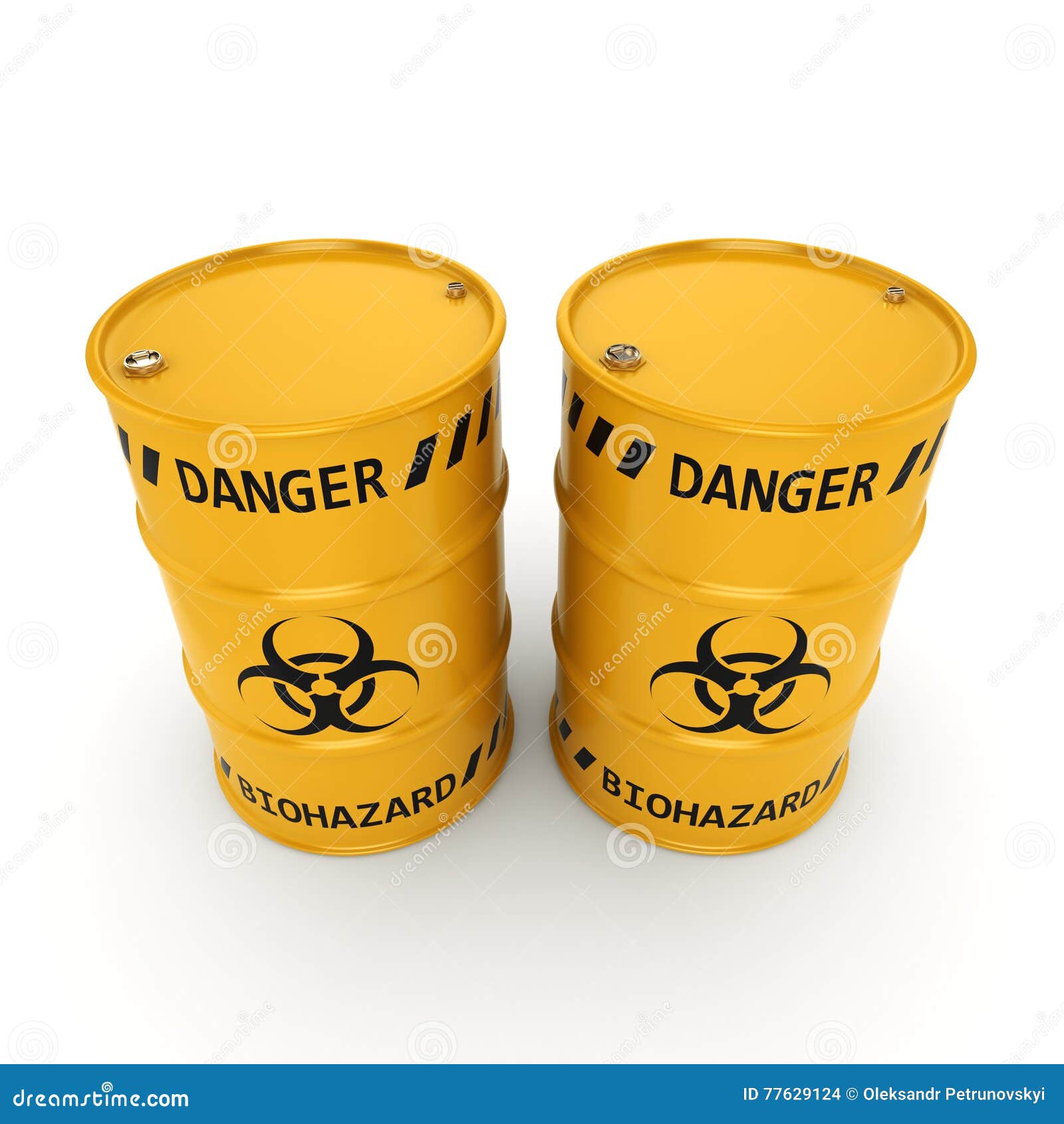 3D Rendering Biohazard Barrels Stock Illustration - Illustration of ...