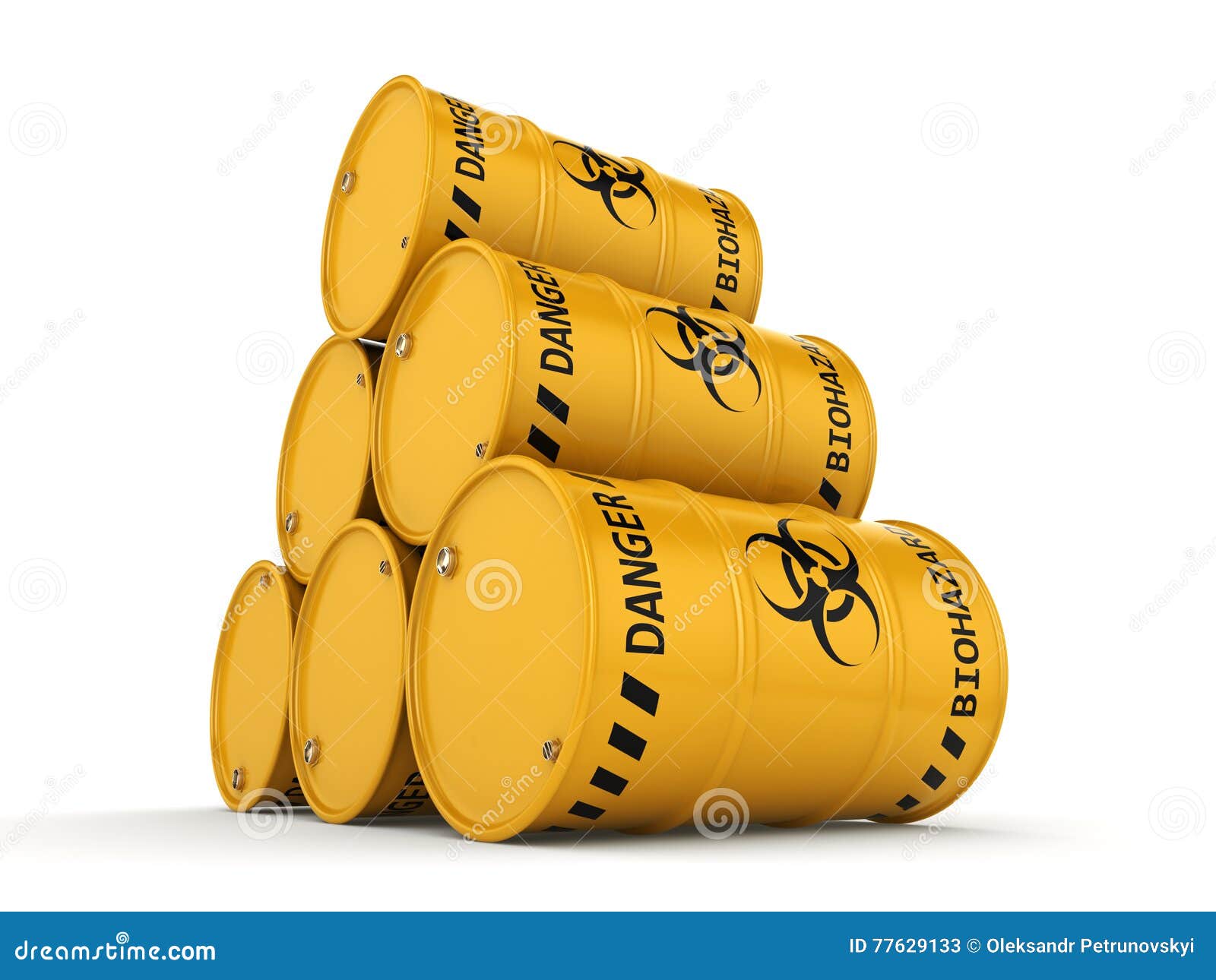 3D Rendering Biohazard Barrels Stock Illustration - Illustration of ...