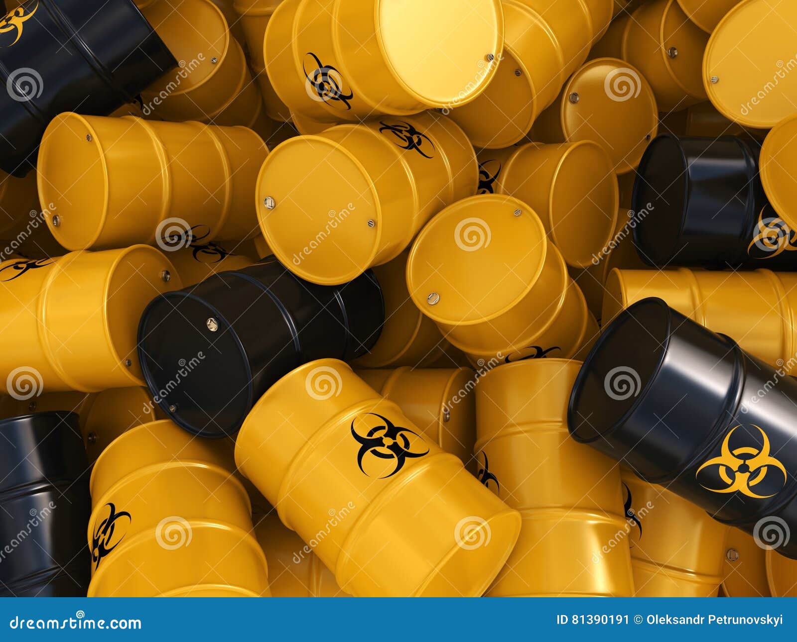 3D Rendering Biohazard Barrels Stock Illustration - Illustration of ...
