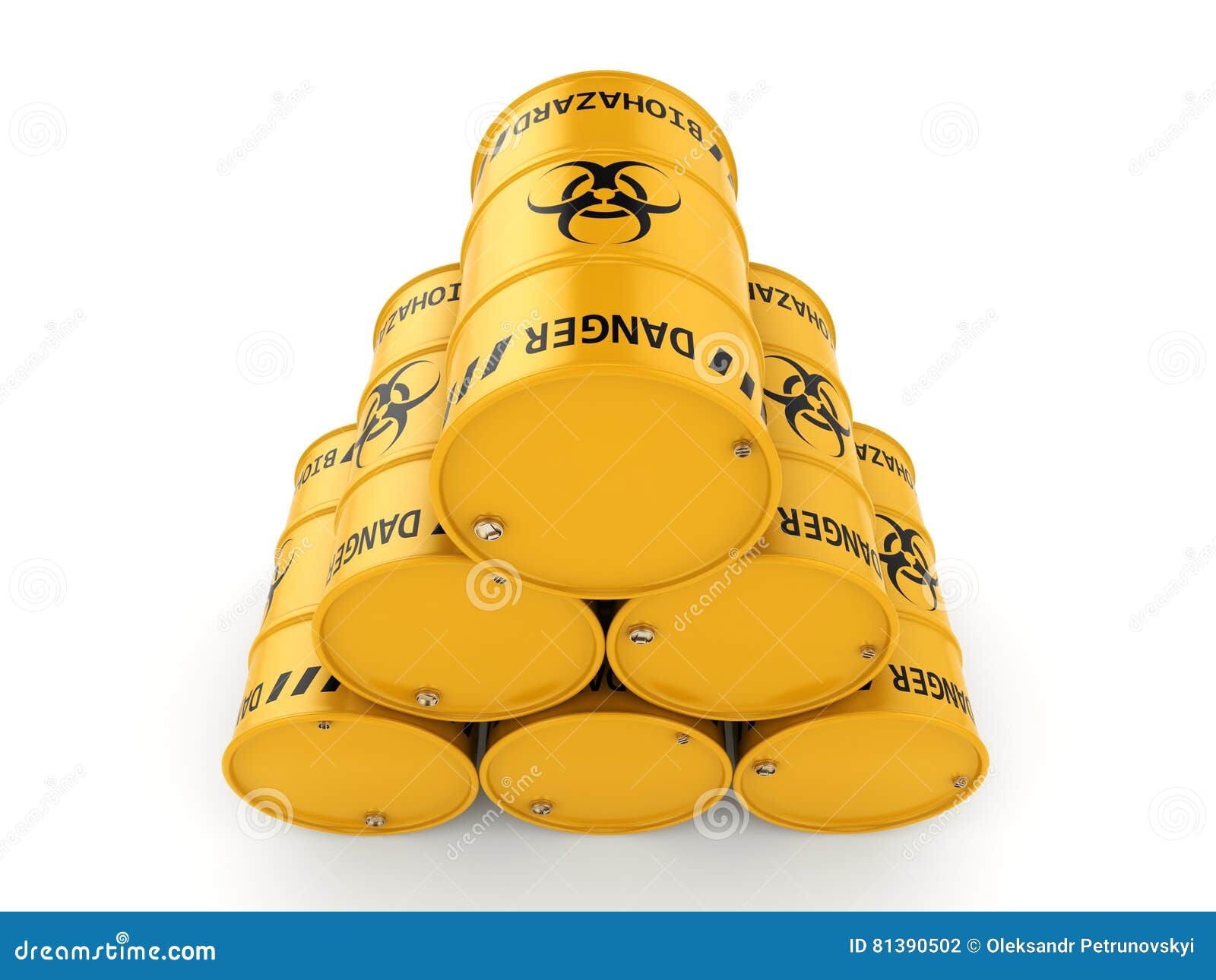 3D Rendering Biohazard Barrels Stock Illustration - Illustration of ...