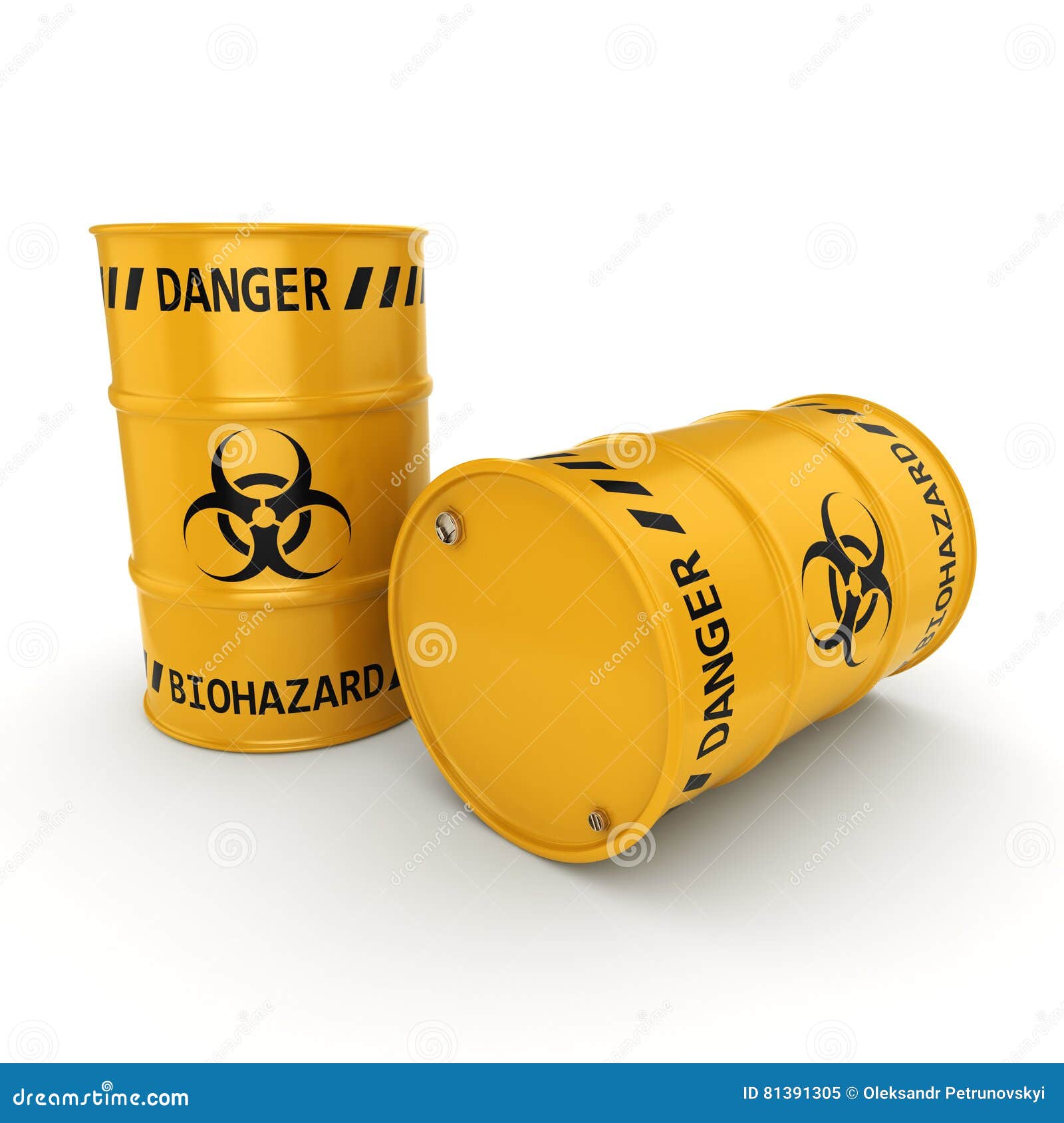 3D Rendering Biohazard Barrels Stock Illustration - Illustration of ...