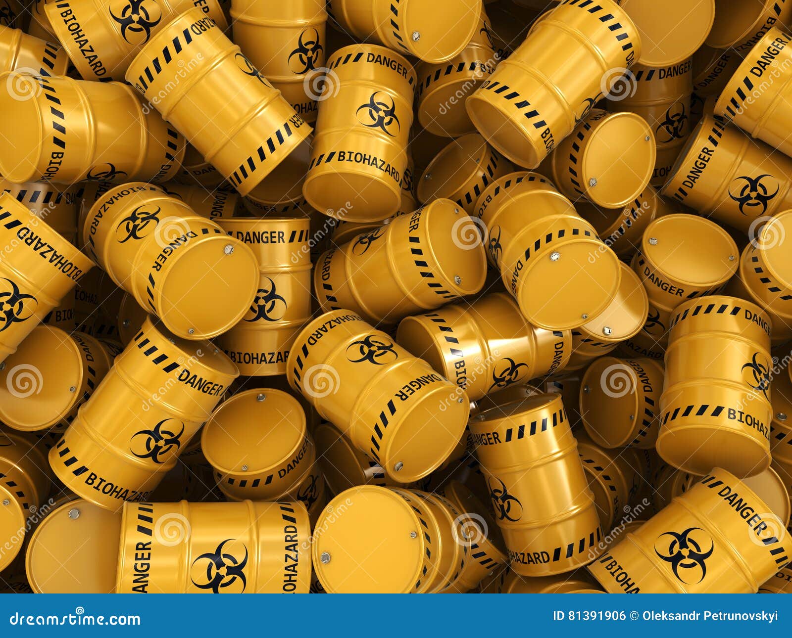 3D Rendering Biohazard Barrels Stock Illustration - Illustration of ...