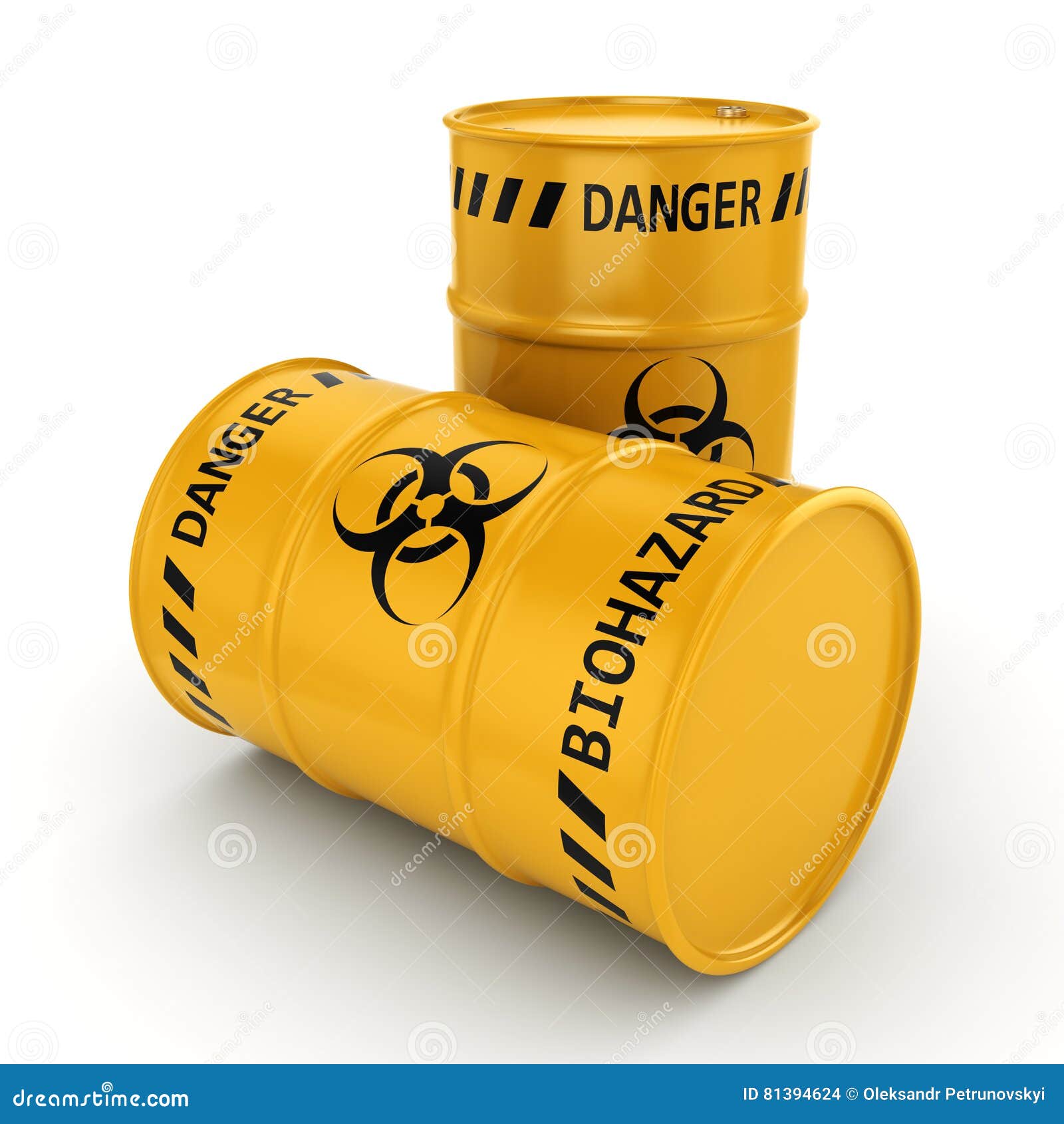 3D Rendering Biohazard Barrels Stock Illustration - Illustration of ...