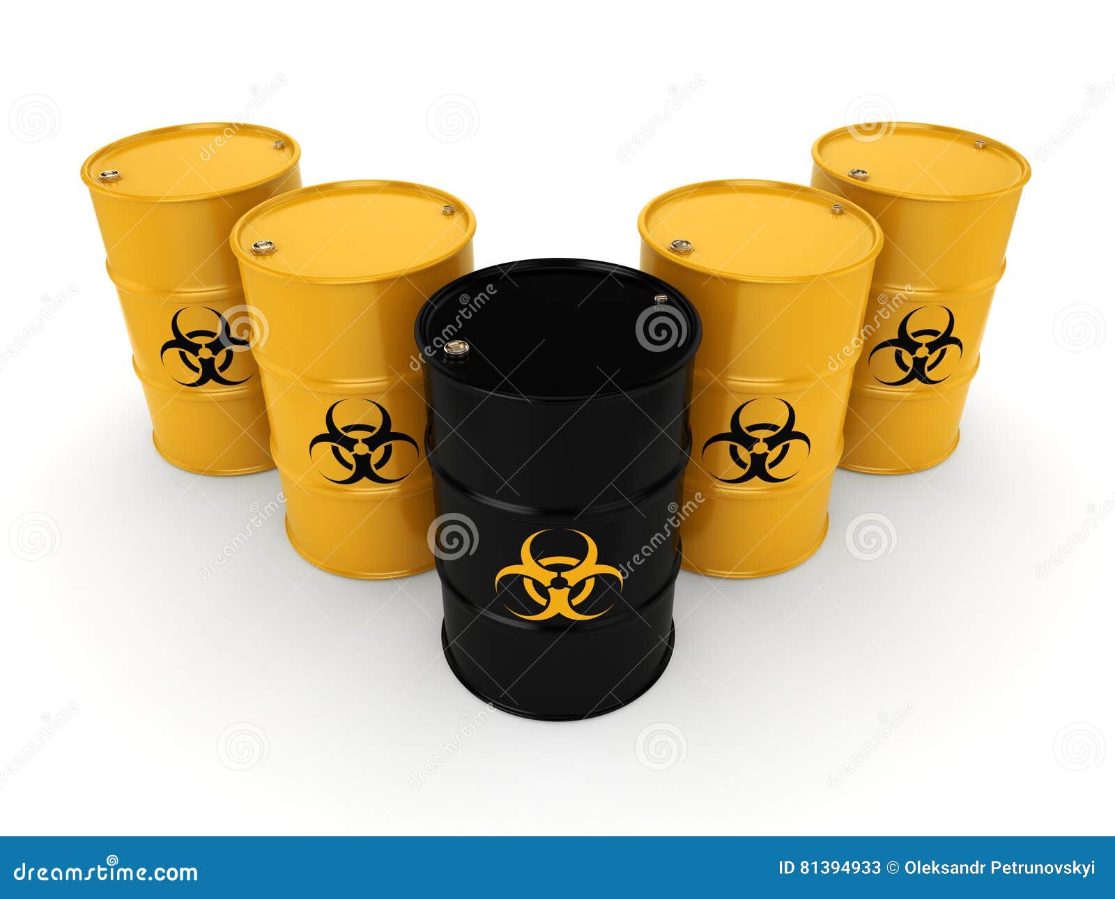 3D Rendering Biohazard Barrels Stock Illustration - Illustration of ...