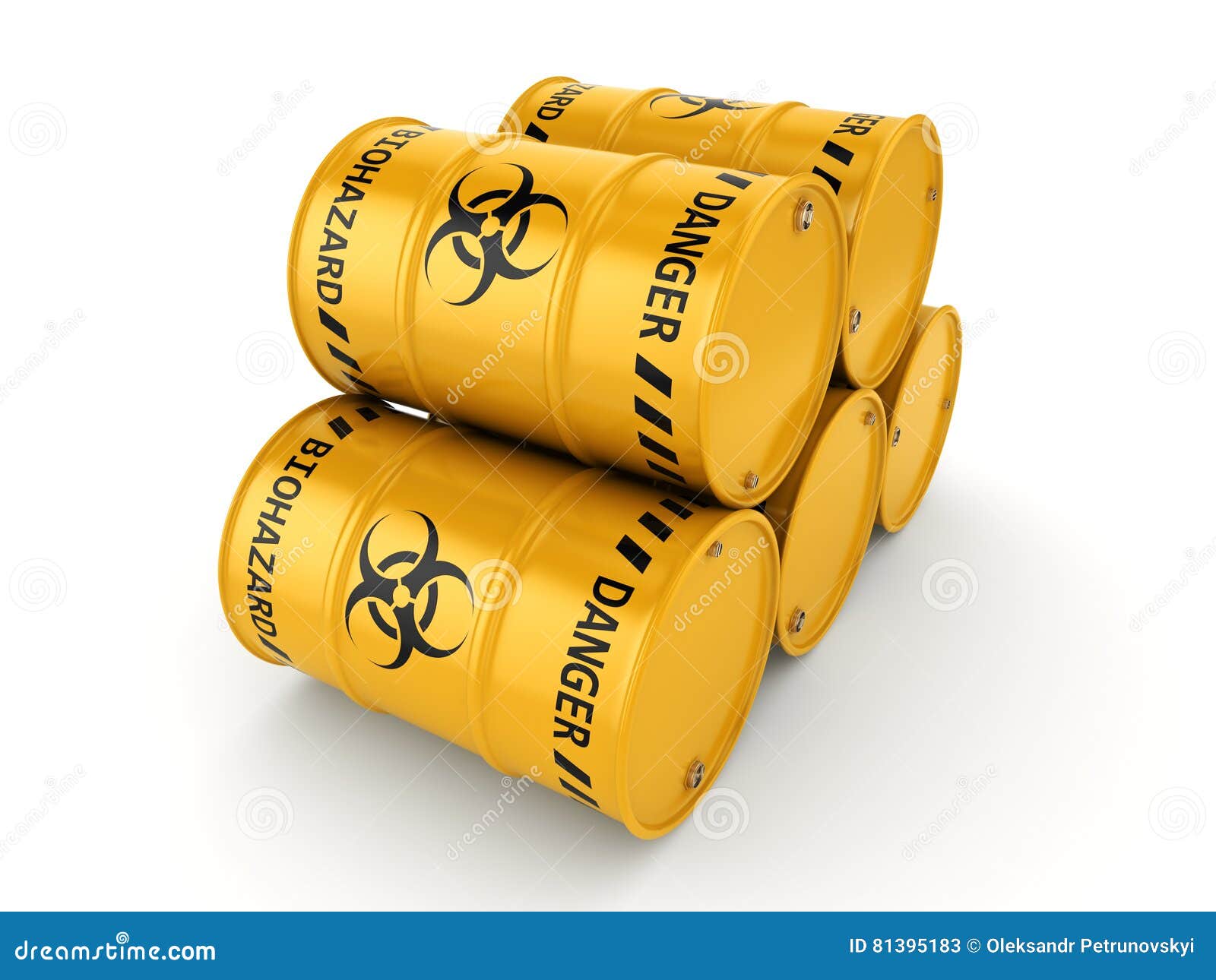 3D Rendering Biohazard Barrels Stock Illustration - Illustration of ...