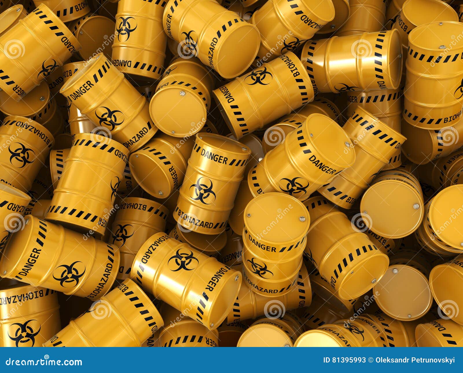 3D Rendering Biohazard Barrels Stock Illustration - Illustration of ...