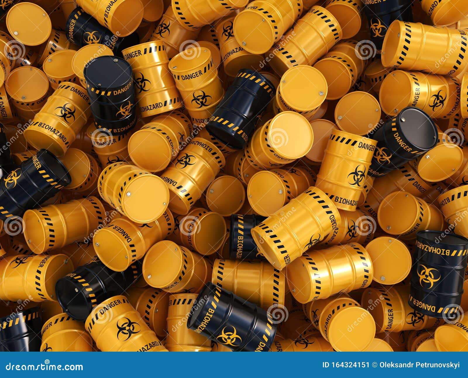 3D Rendering Biohazard Barrels Stock Illustration - Illustration of ...