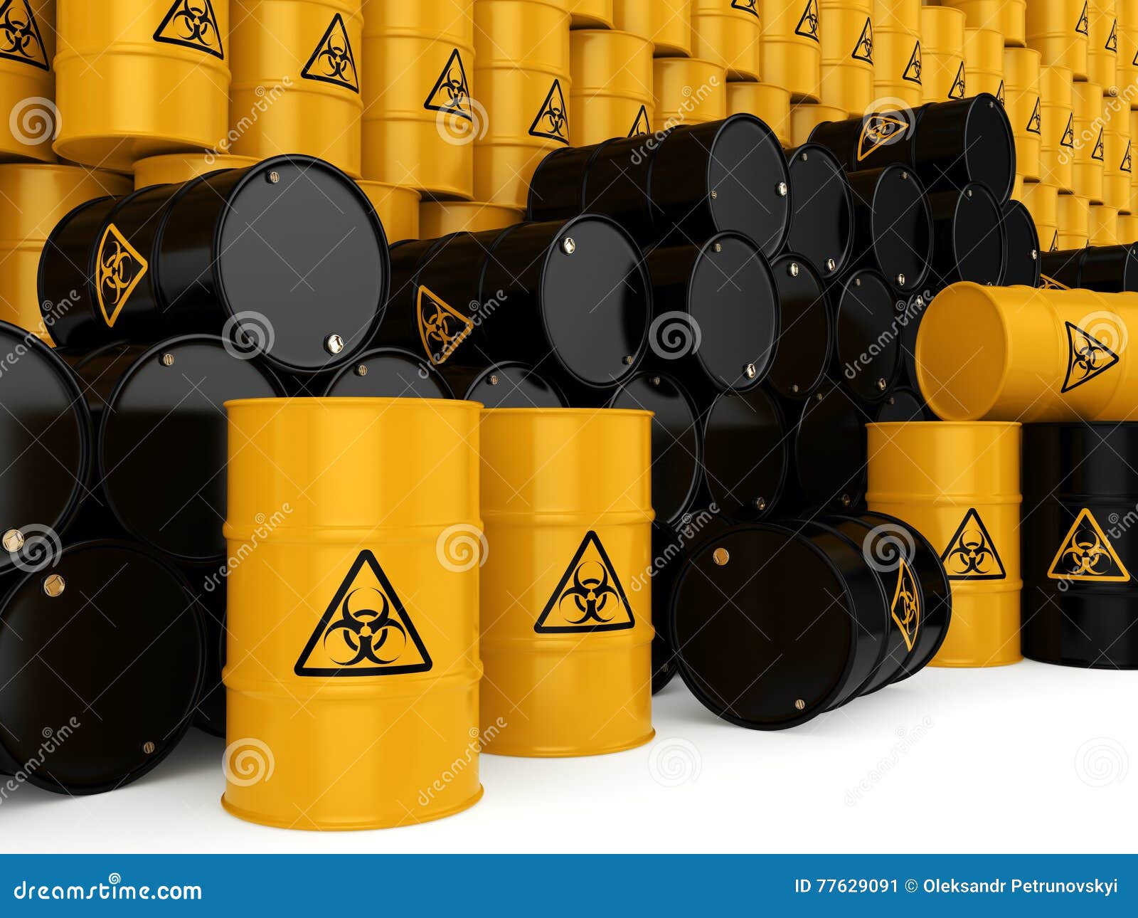 3D Rendering Biohazard Barrels Stock Illustration - Illustration of ...