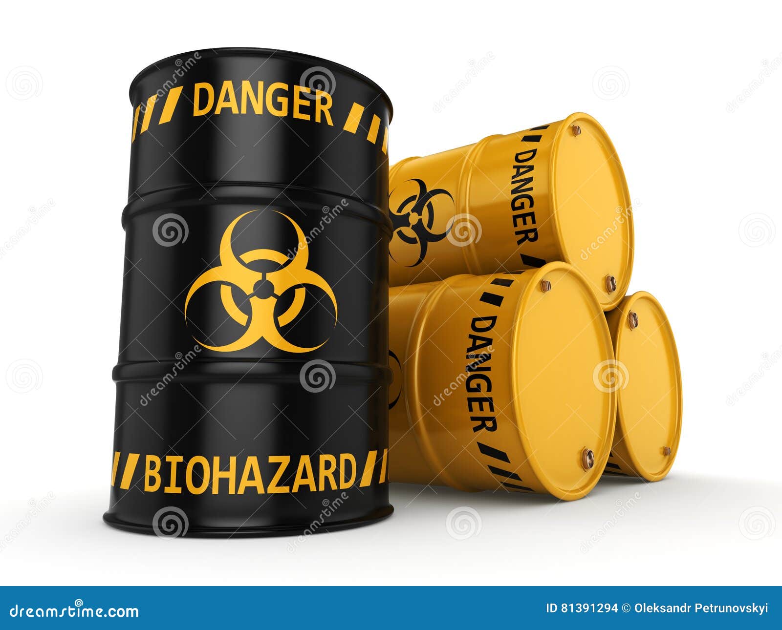 3D Rendering Biohazard Barrels Stock Illustration - Illustration of ...