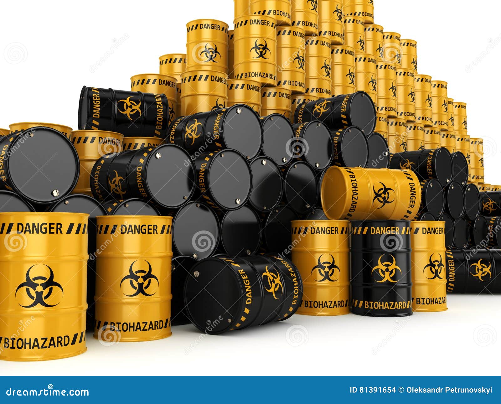 3D Rendering Biohazard Barrels Stock Illustration - Illustration of ...