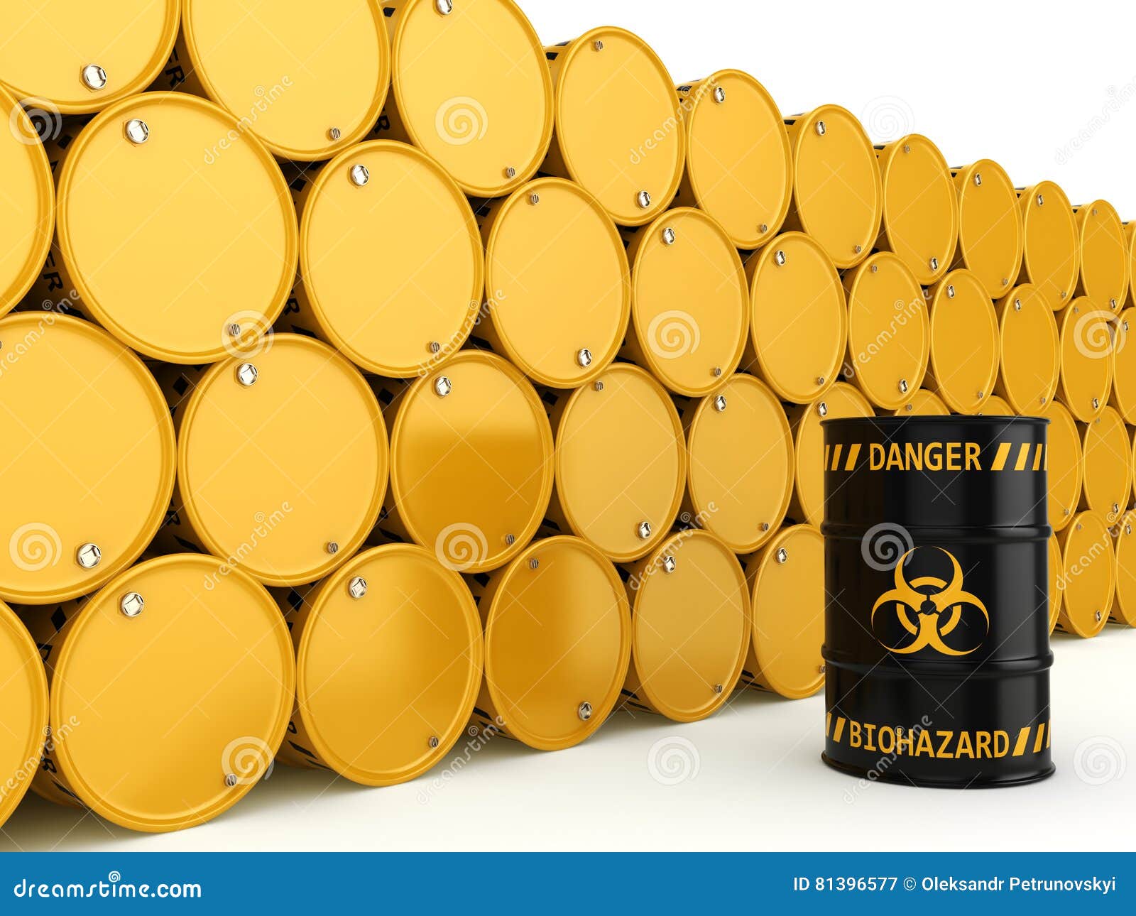 3D Rendering Biohazard Barrels Stock Illustration - Illustration of ...