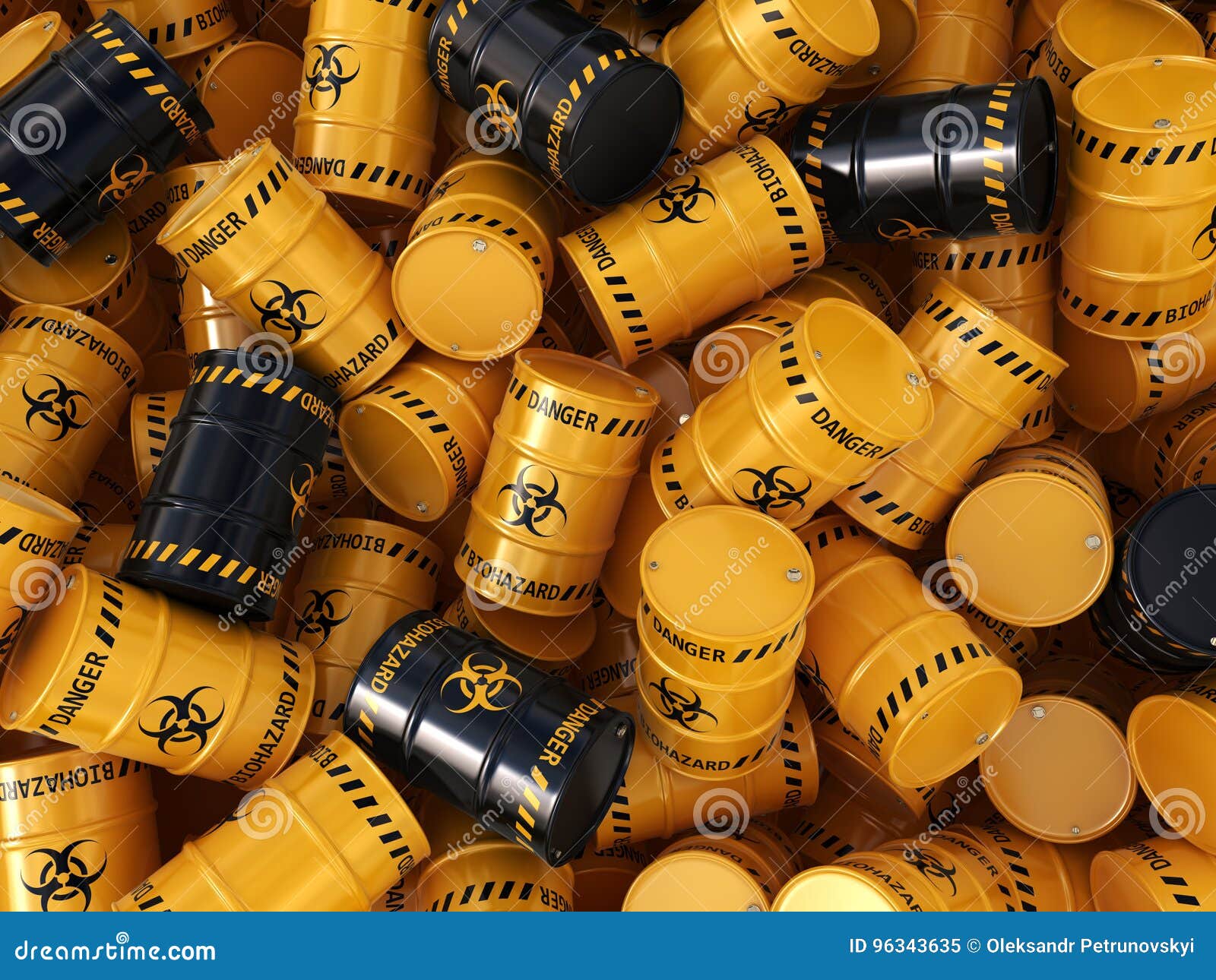 3D Rendering Biohazard Barrels Stock Illustration - Illustration of ...