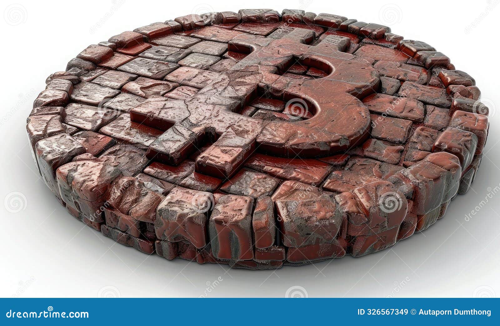 Bitcoin Is Made Of Plastic Surrounded By Crossed Out Banknotes Of ...