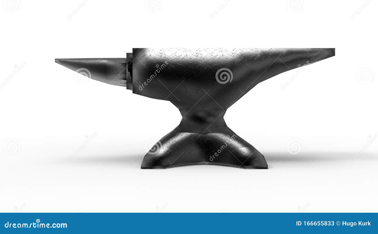 3d Rendering of a Black Anvil Isolated in White Studio Background Stock ...
