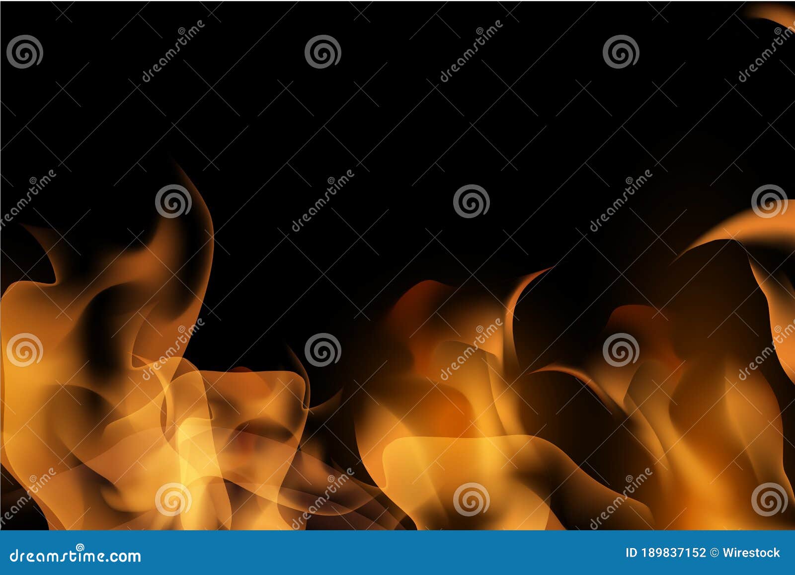 3D Rendering of a Black Background with a Space for the Text and Flames ...