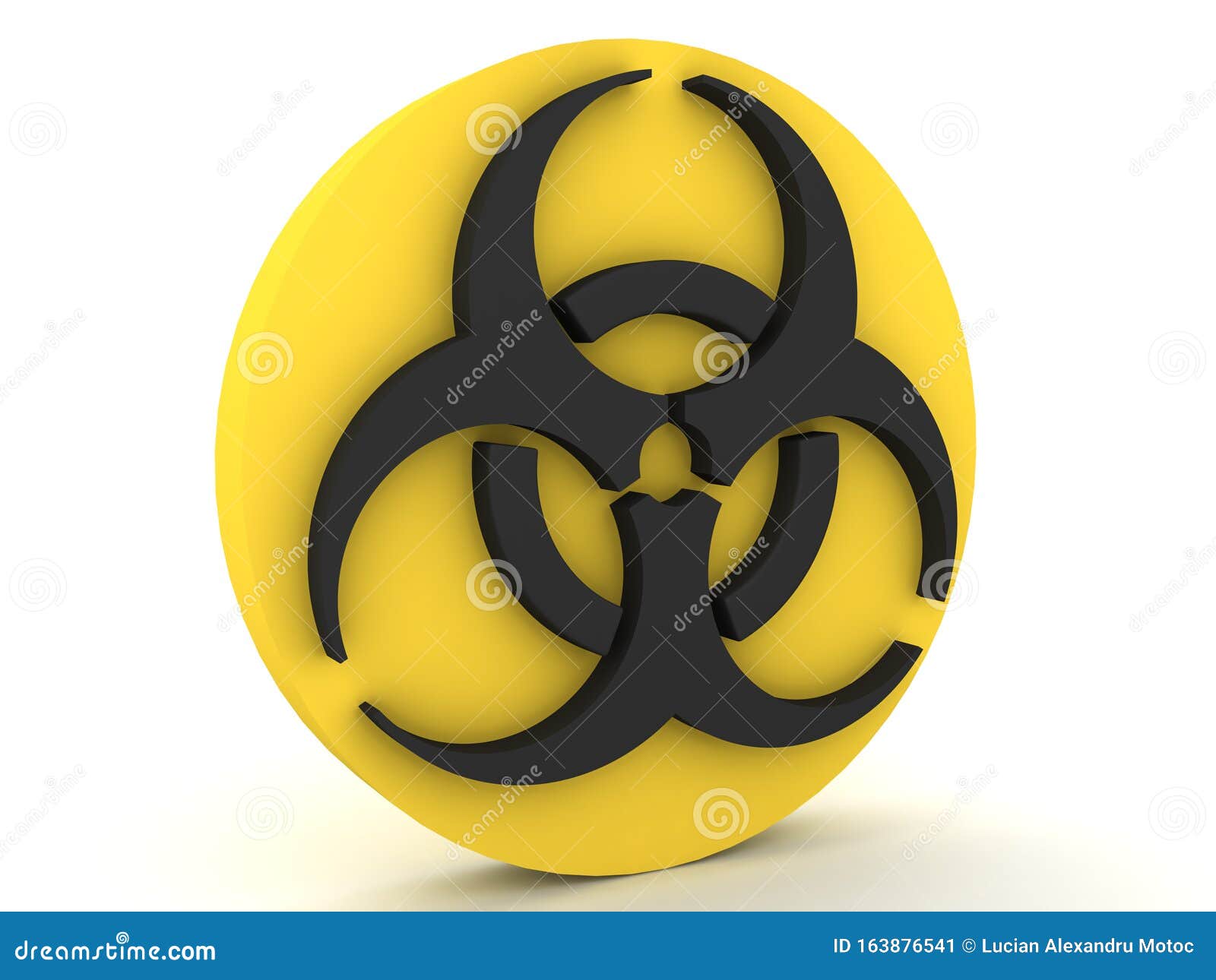3D Rendering of Black Biohazard Logo Stock Illustration - Illustration ...