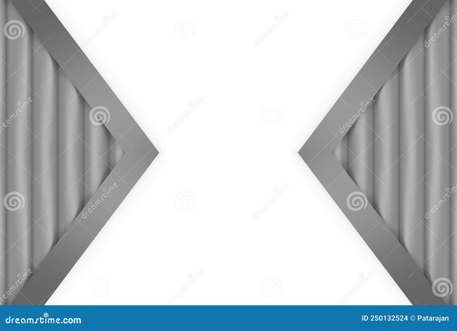 3d Rendering. Black Gable Shape on White Background. Stock Illustration ...