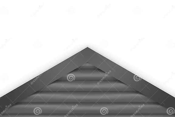 3d Rendering. Black Gable Shape on White Background. Stock Illustration ...