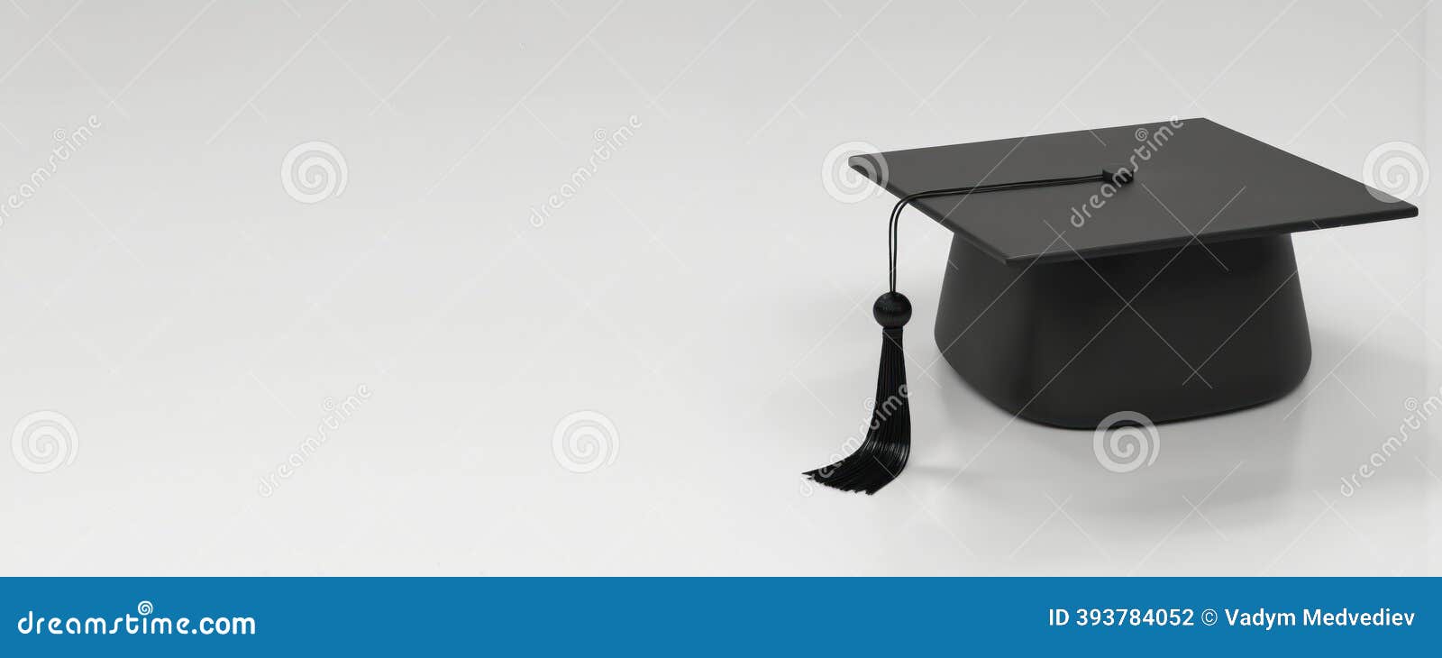 3D Rendering Of Graduation Cap And Bar Graph Shows A Decrease In Education Isolated White ...