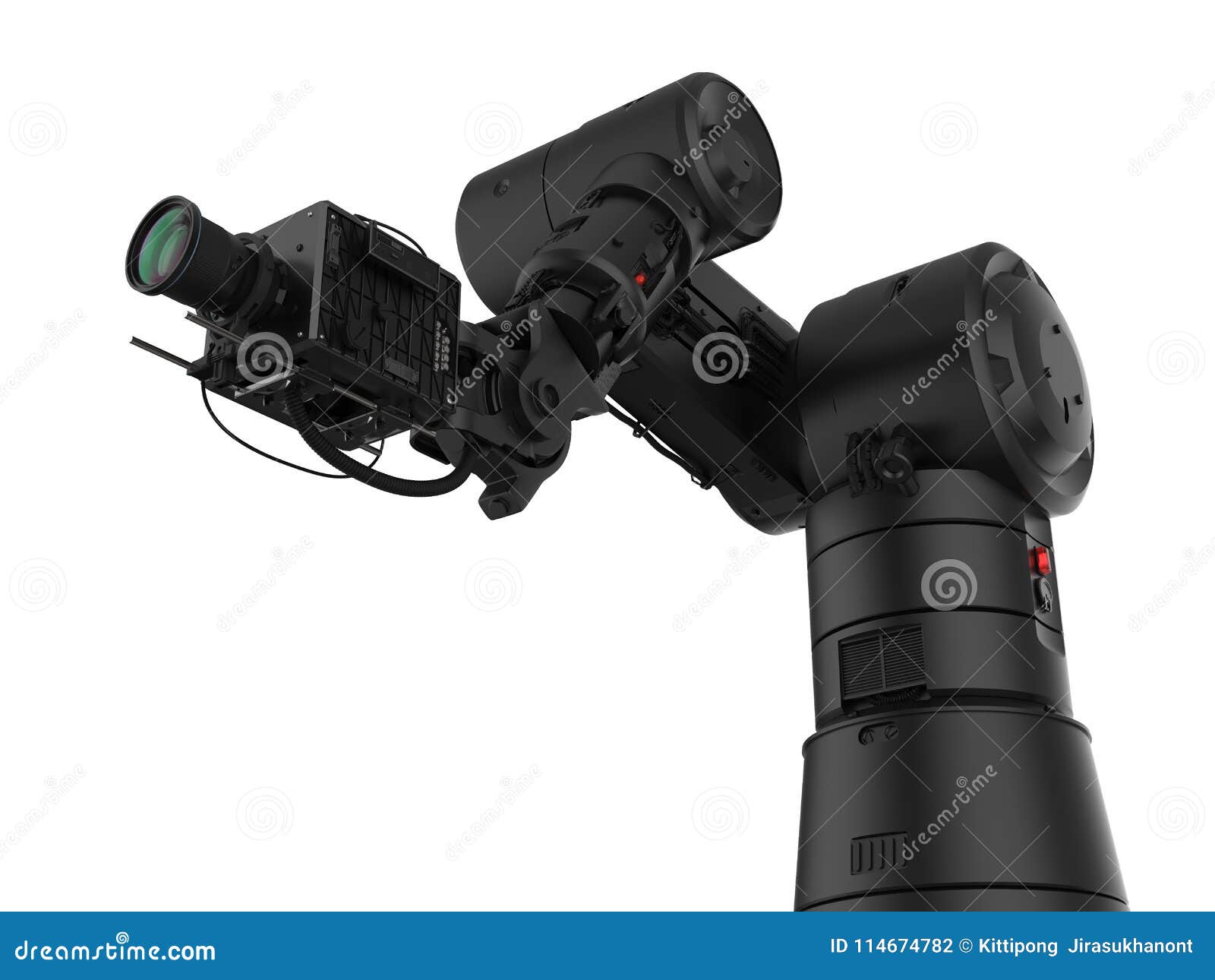 Black robotic camera stock illustration. Illustration of broadcast ...