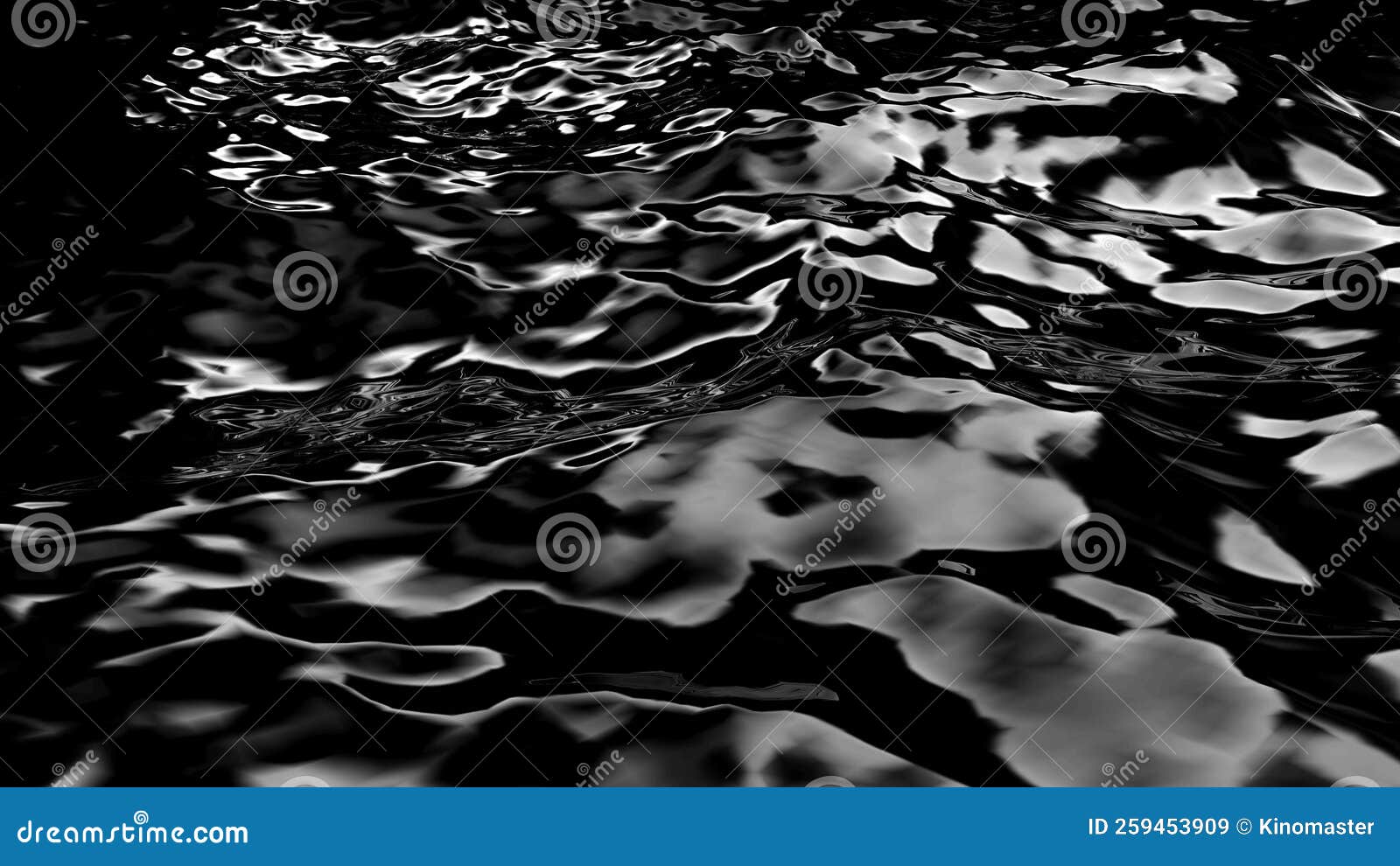 3D Rendering of Black Water Wave Surface. Geometric Computer Graphic ...