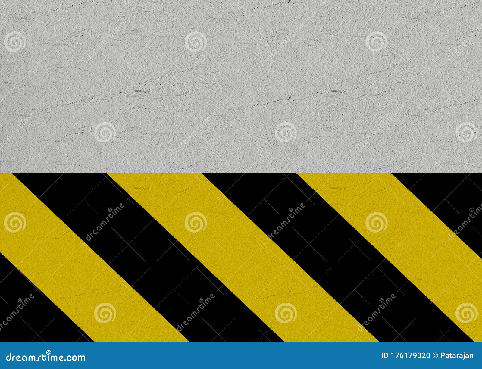 3d Rendering. Black and Yellow Caution Line on Cement Wall Background ...