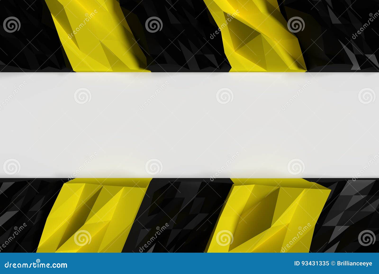 3d Rendering of Black and Yellow Polygon Warning Hazard Pattern on ...