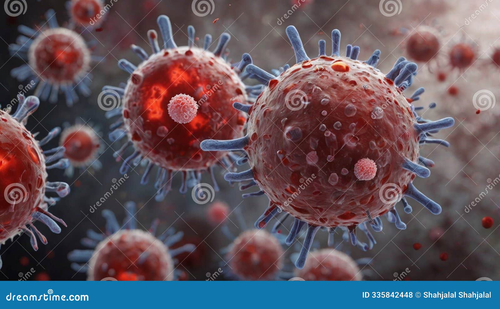 3D Rendering Red Blood Cell And White Blood Cell Flow In Blood Vessel ...