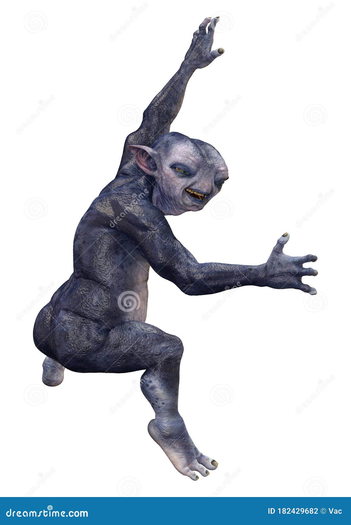 3D Rendering Blue Alien on White Stock Illustration - Illustration of ...