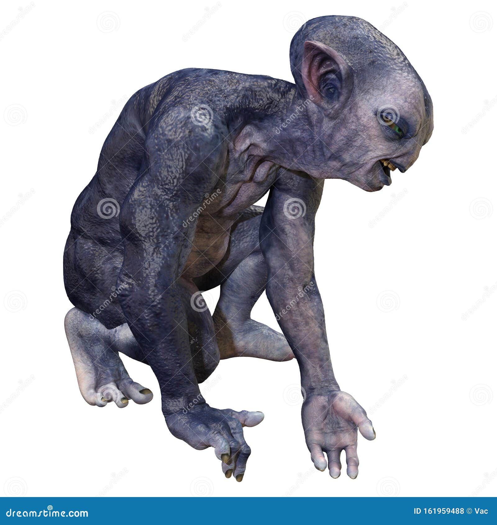 3D Rendering Blue Alien on White Stock Illustration - Illustration of ...