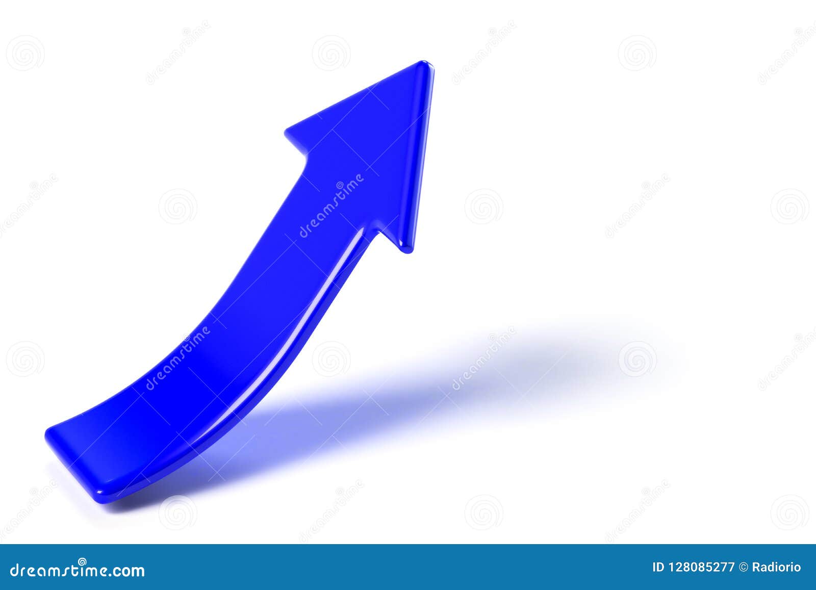 Blue Arrow Going Up To the Right Stock Illustration - Illustration of ...