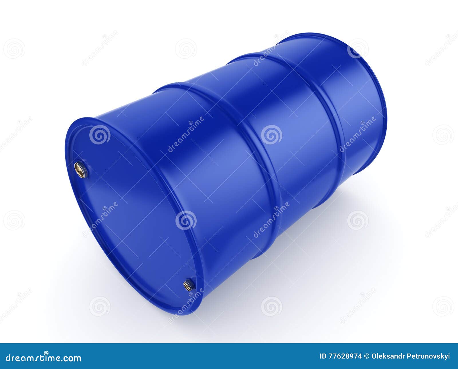 3D rendering blue barrel stock illustration. Illustration of industry ...