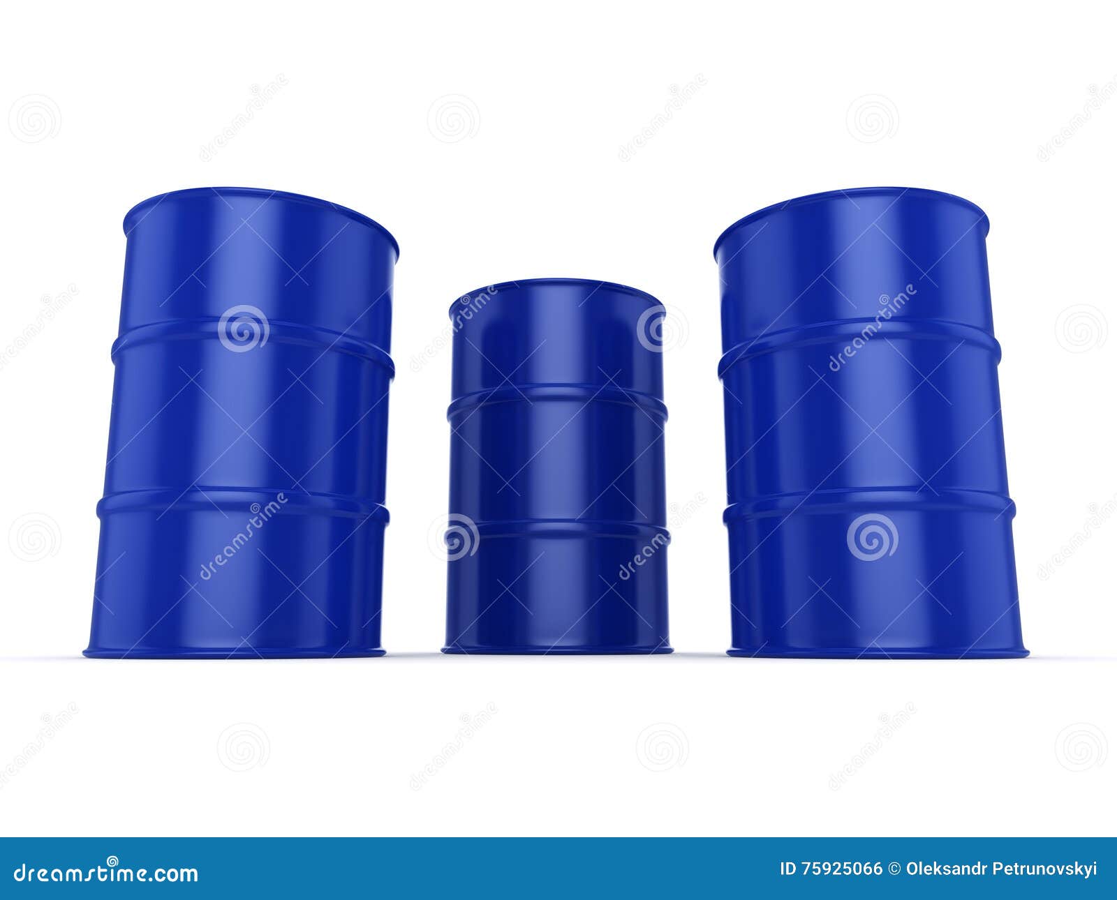 3D rendering blue barrels stock illustration. Illustration of gasoline ...
