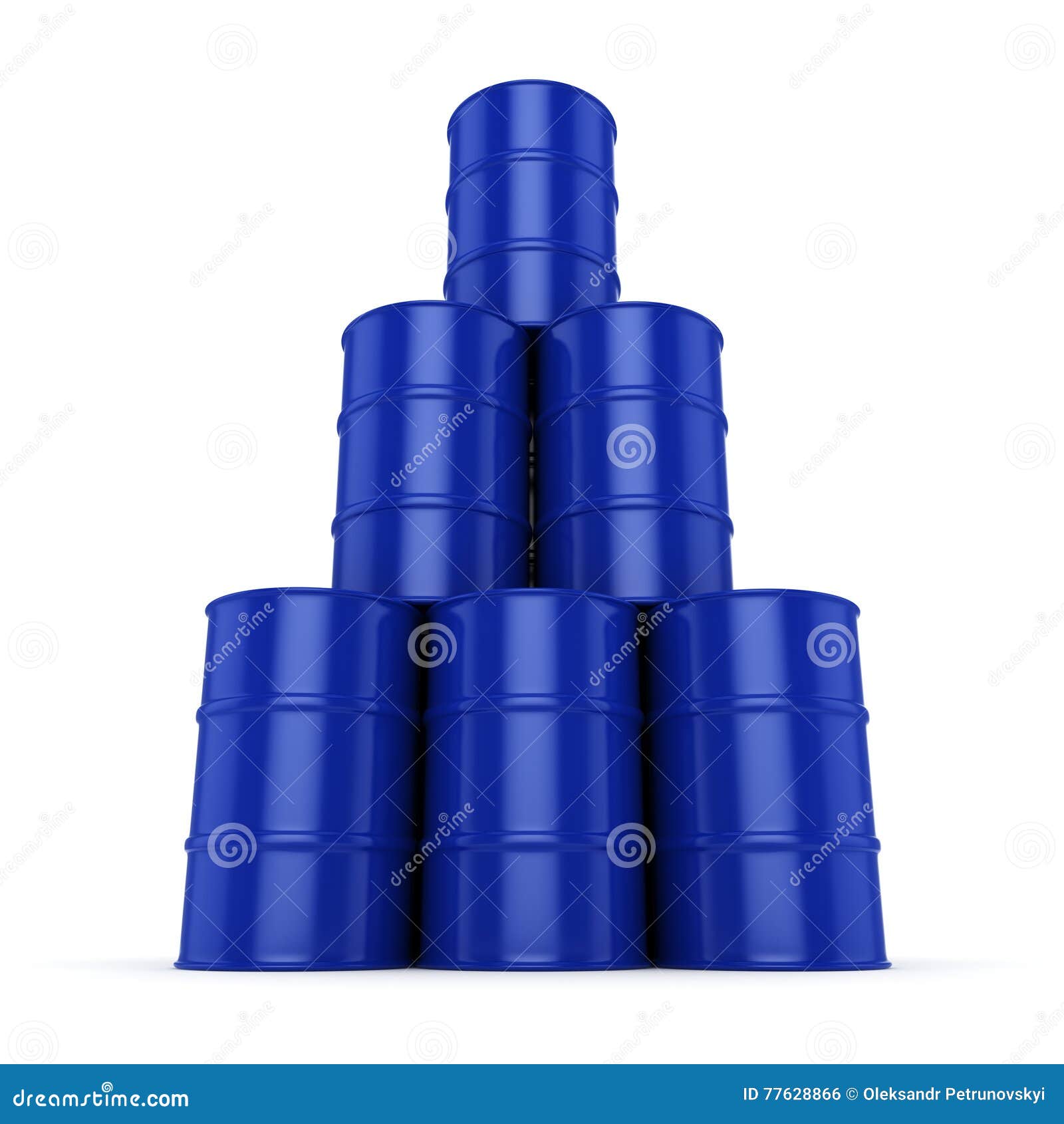 3D rendering blue barrels stock illustration. Illustration of isolated ...