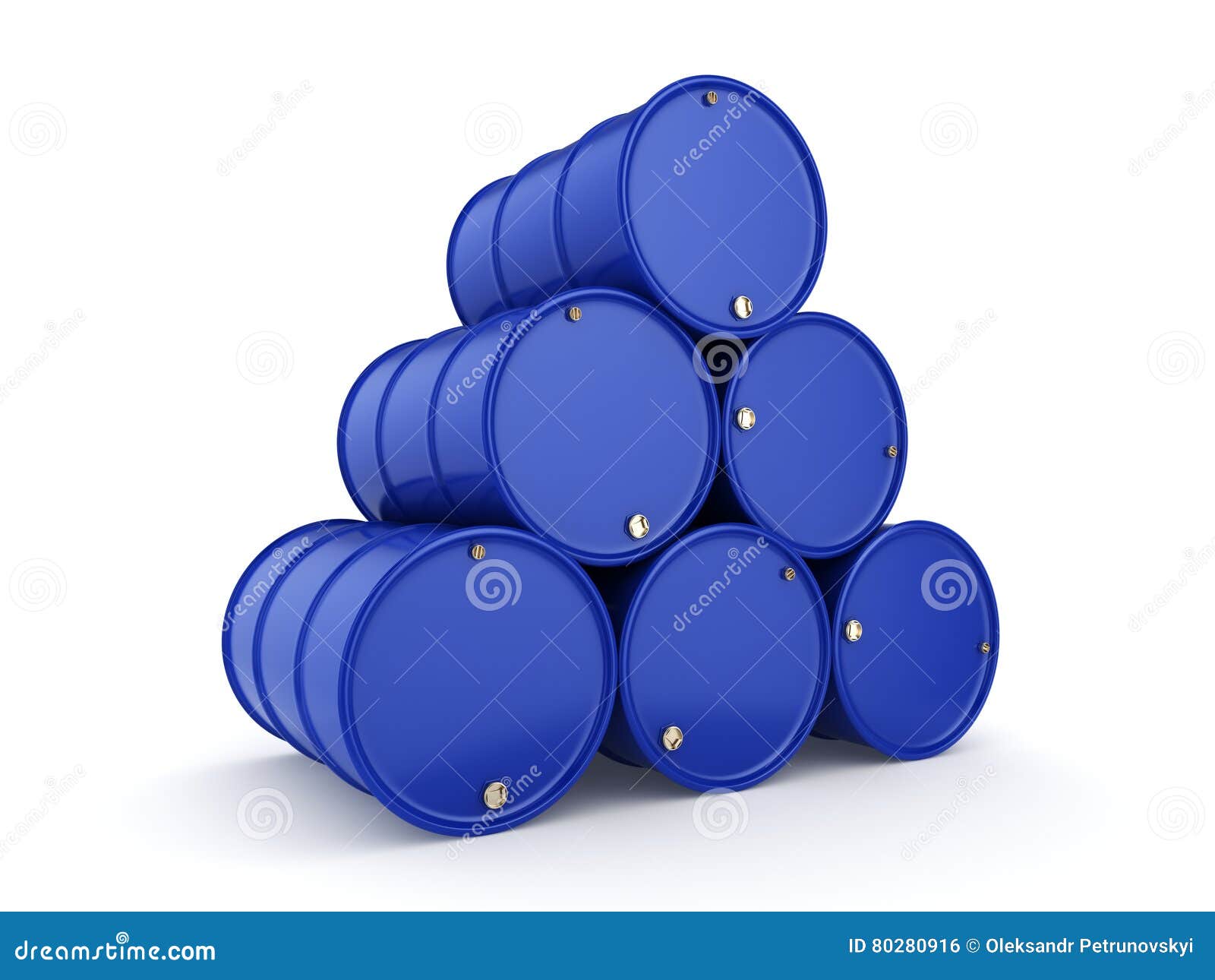 3D rendering blue barrels stock illustration. Illustration of industry ...