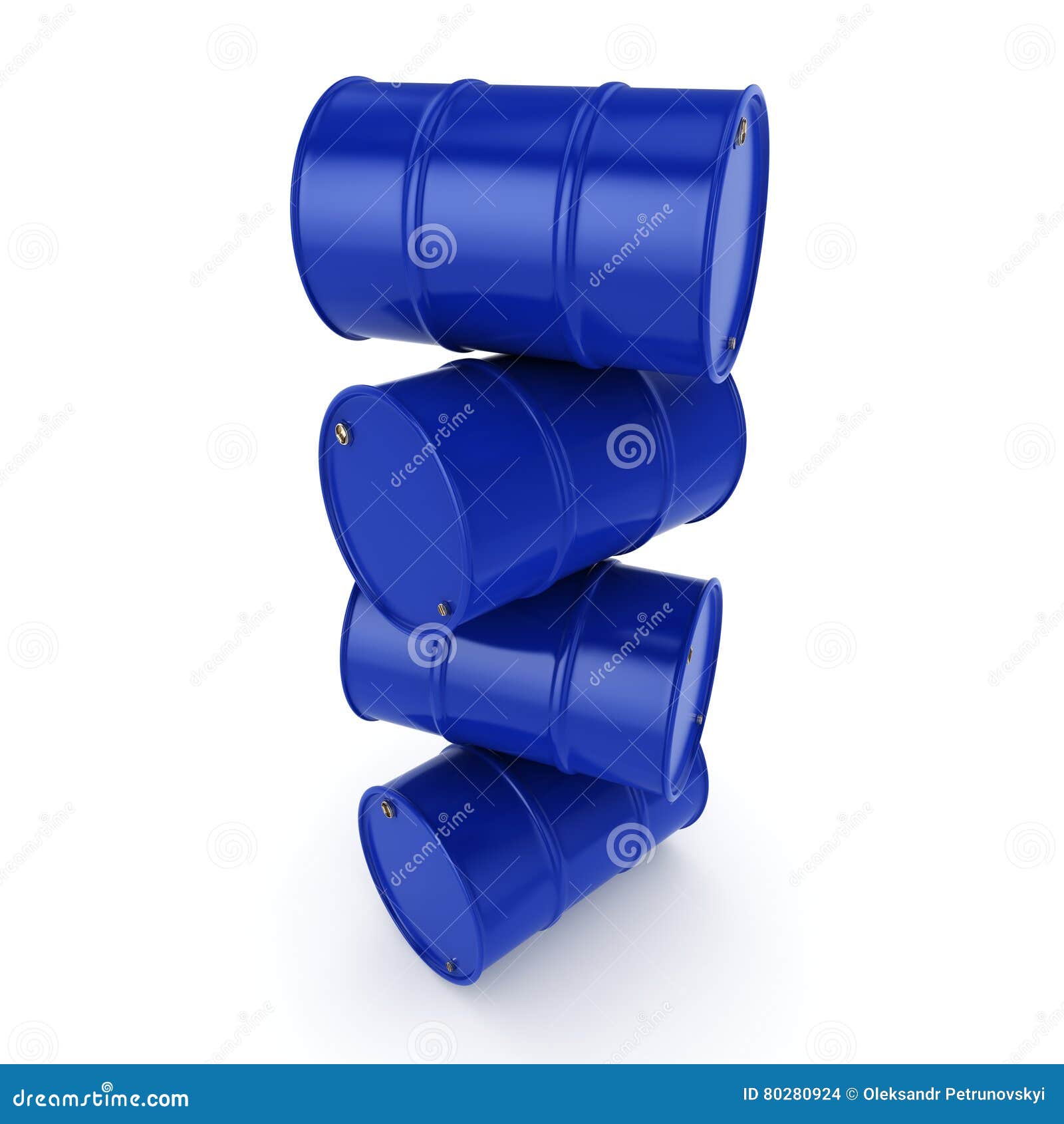3D rendering blue barrels stock illustration. Illustration of fuel ...