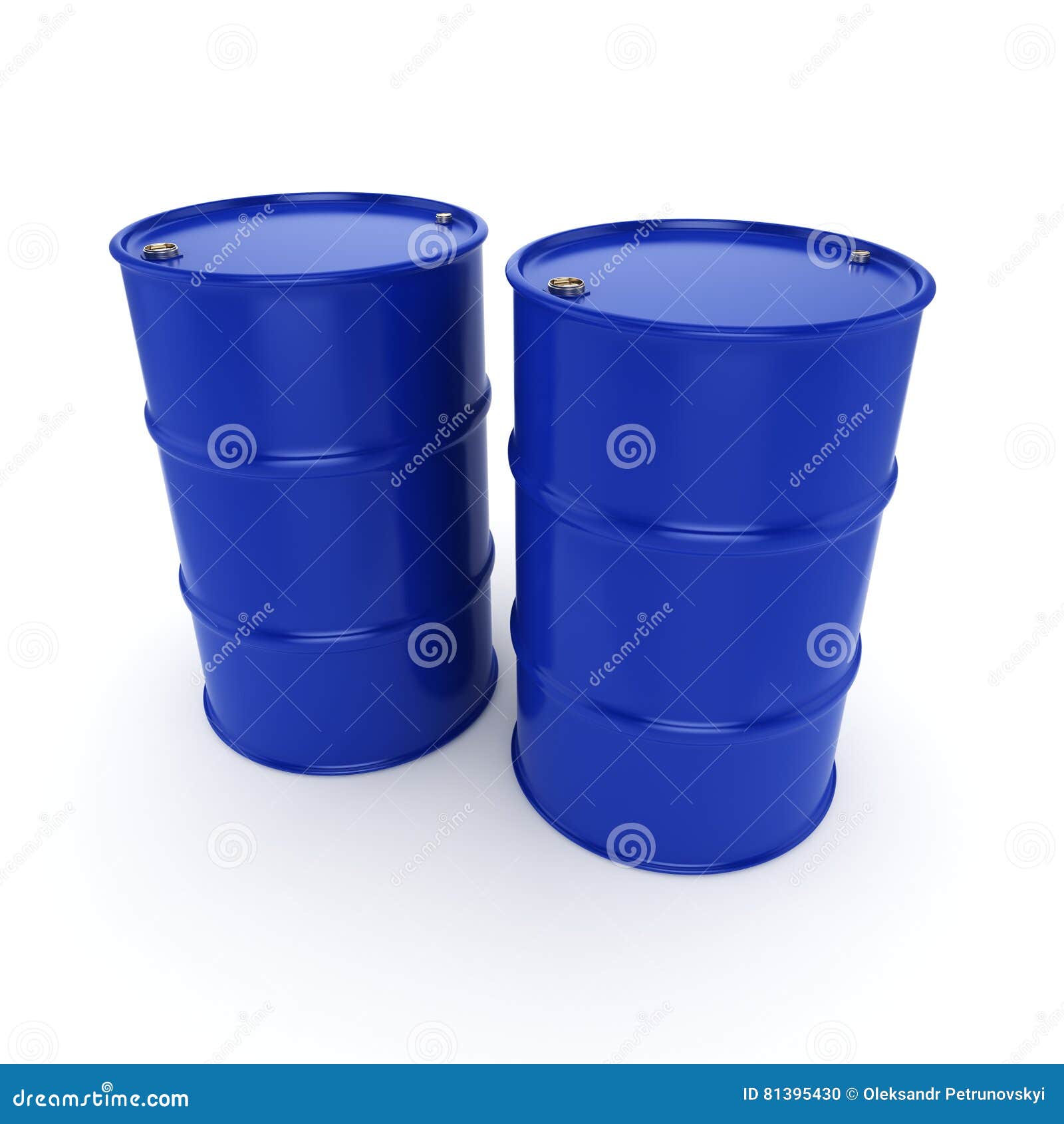 3D rendering blue barrels stock illustration. Illustration of generated ...