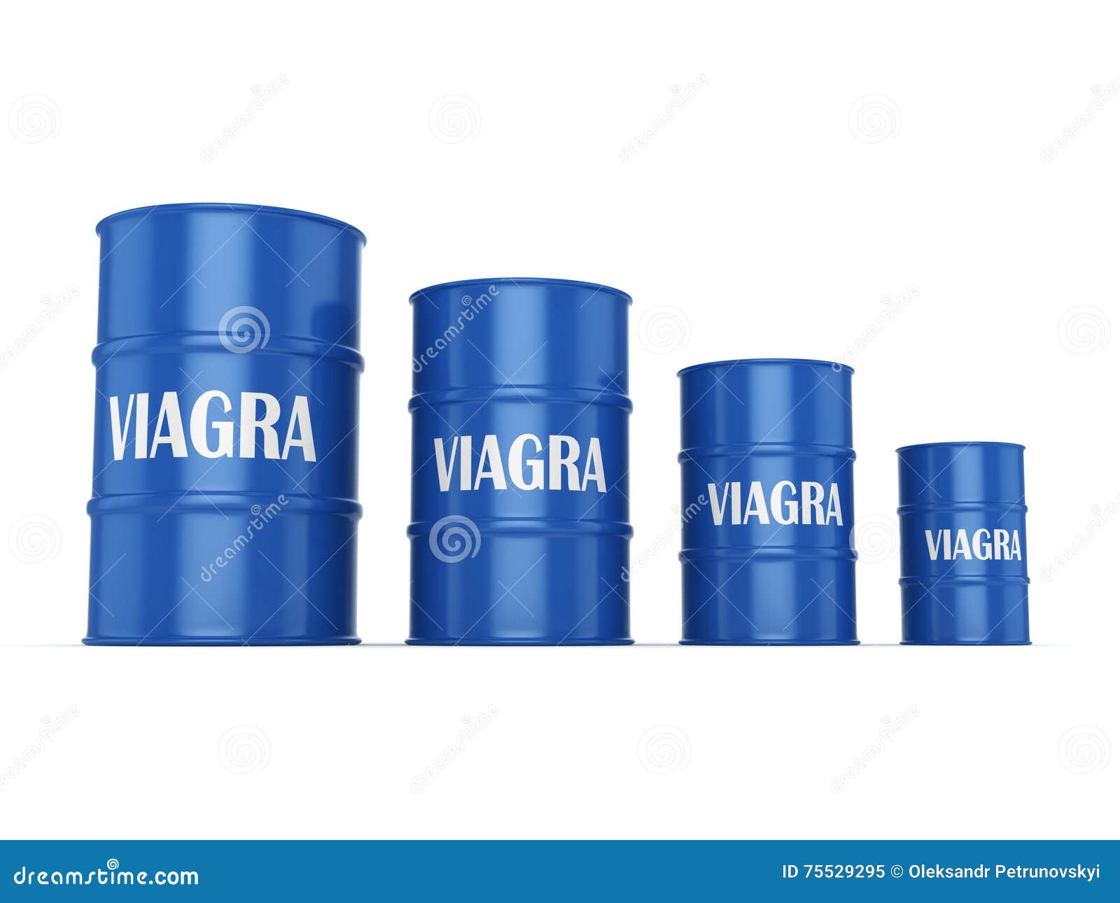 3D Rendering Blue Barrels Viagra Stock Illustration - Illustration of ...