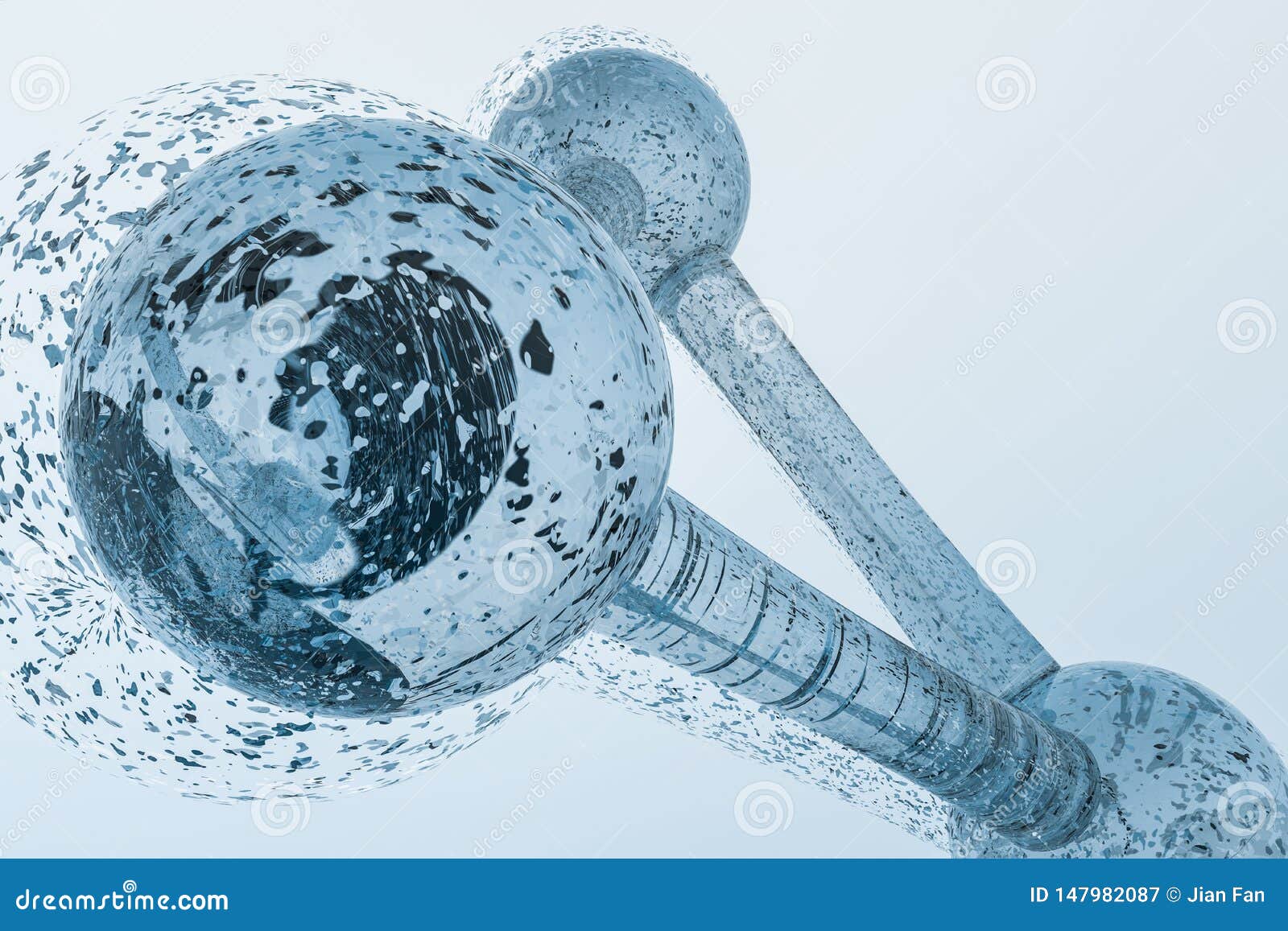 3d Rendering, Blue Chemical Formula with Particle Effects Stock ...