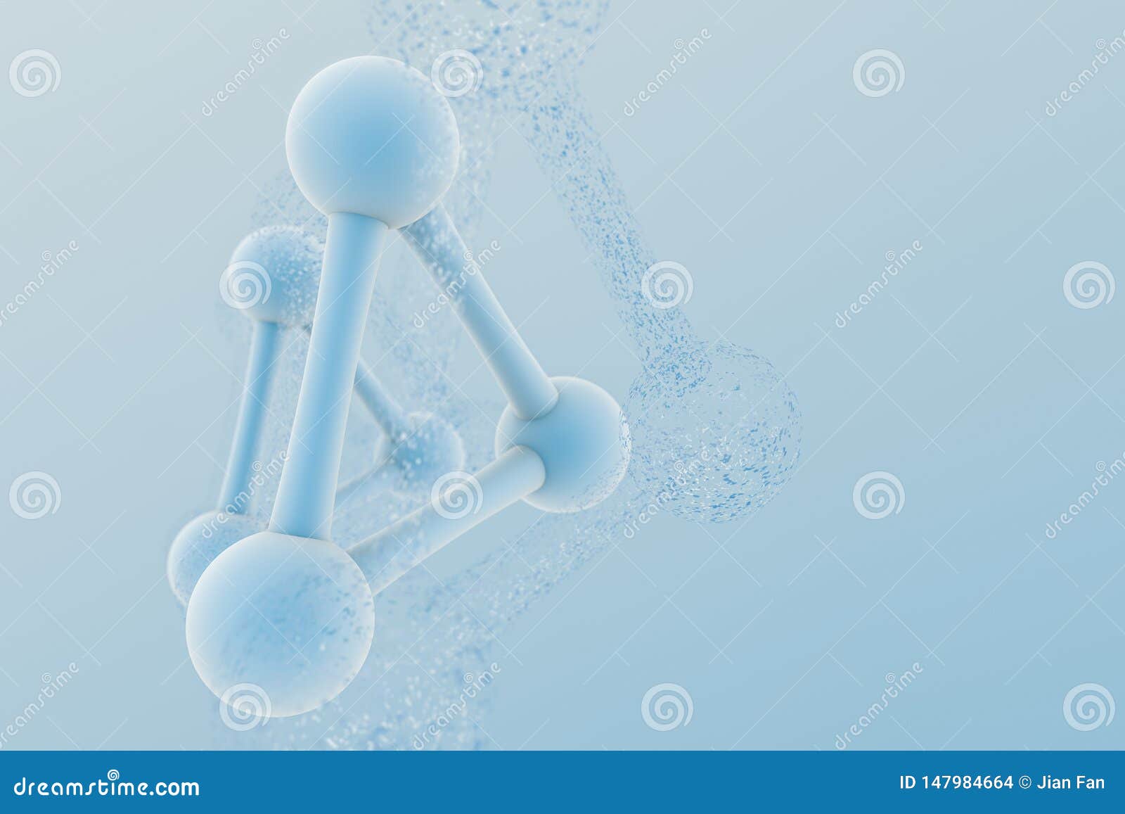 3d Rendering, Blue Chemical Formula with Particle Effects Stock ...