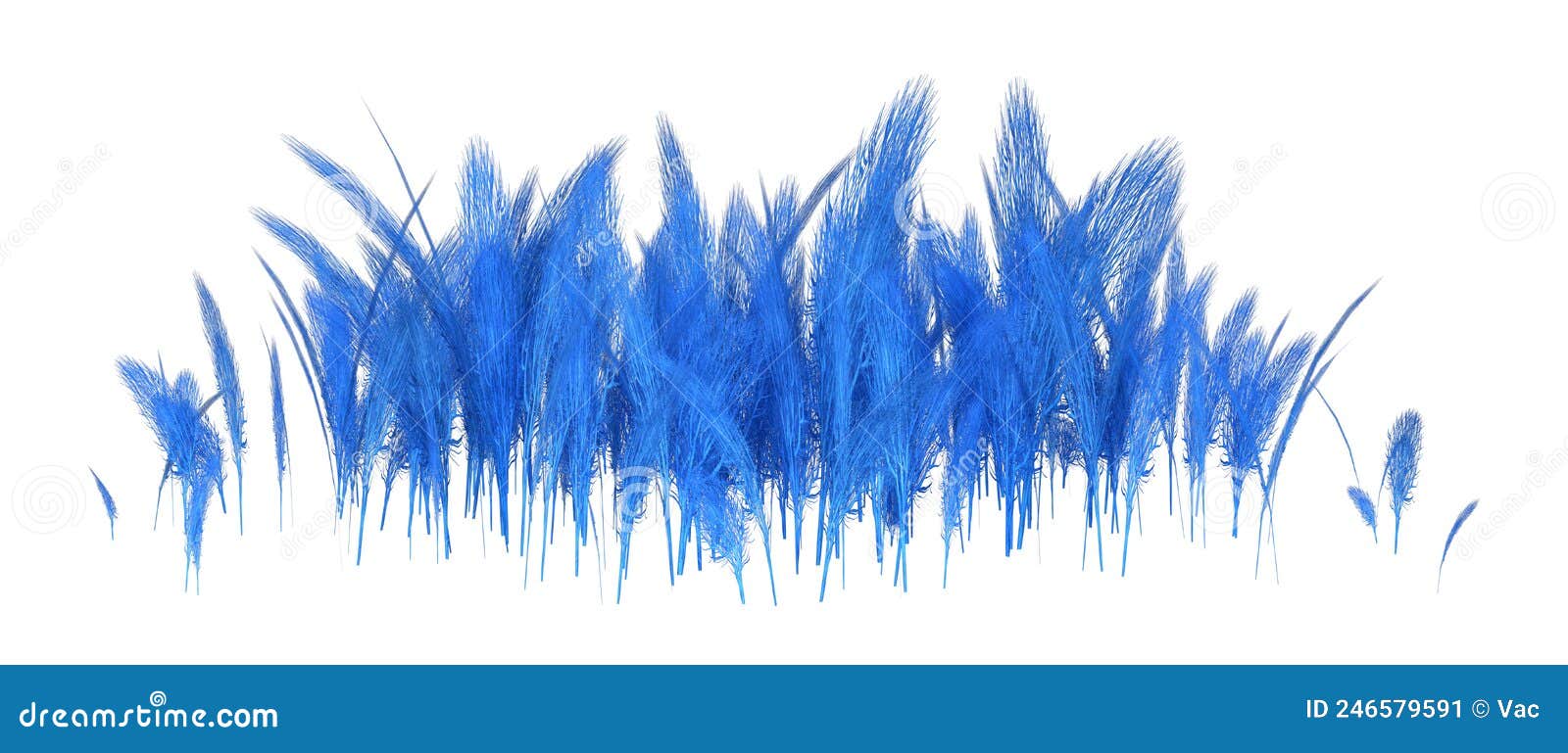 3D Rendering Alien Grass on White Stock Illustration - Illustration of ...