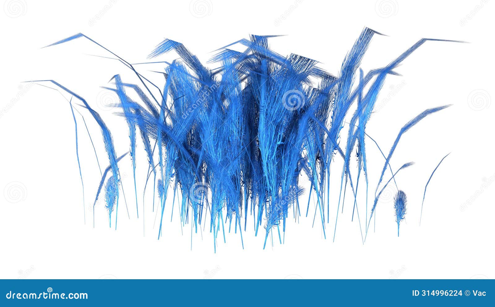 3D Rendering Alien Grass on White Stock Illustration - Illustration of ...