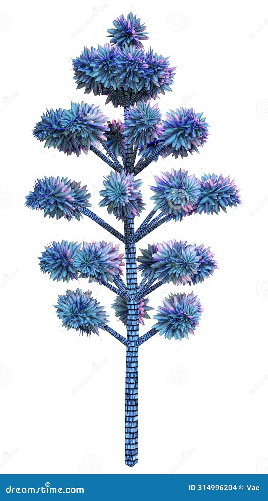 3D Rendering Alien Tree on White Stock Illustration - Illustration of ...