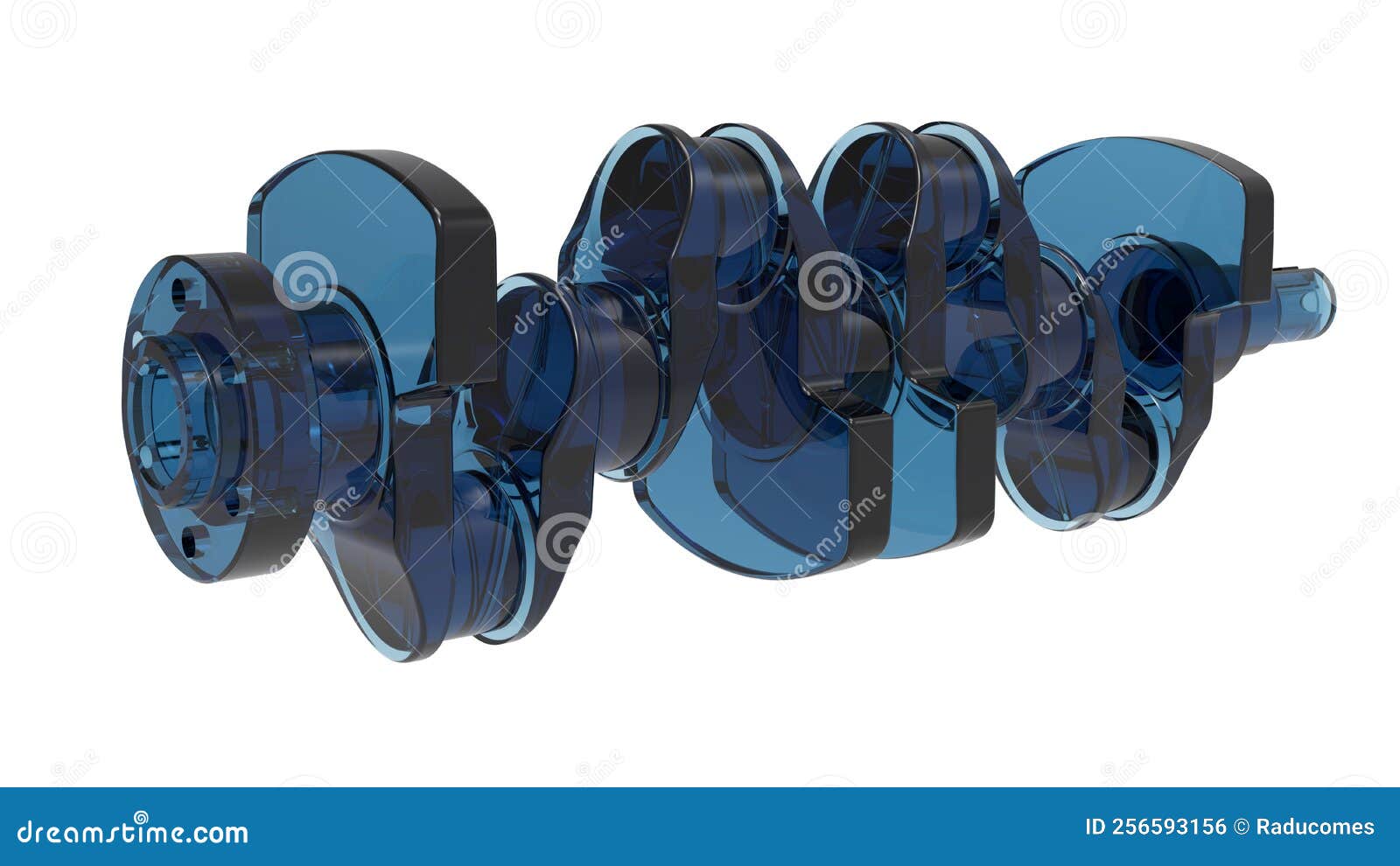 3D Rendering - Crank Shaft Finite Element Analysis Royalty-Free Cartoon ...