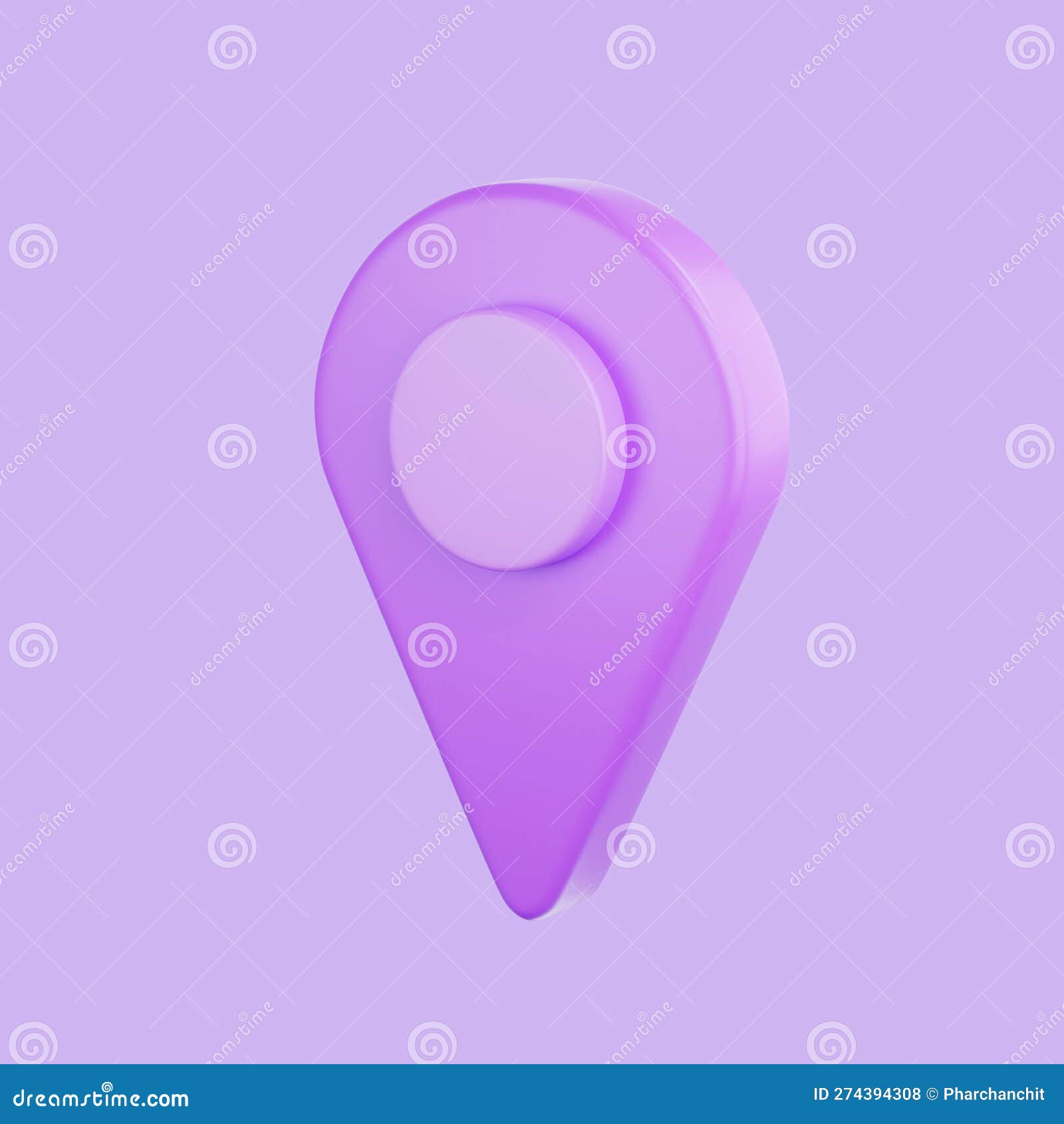 3D Rendering Blue Map Pin, Render Location Mark, or Navigation Sign ...